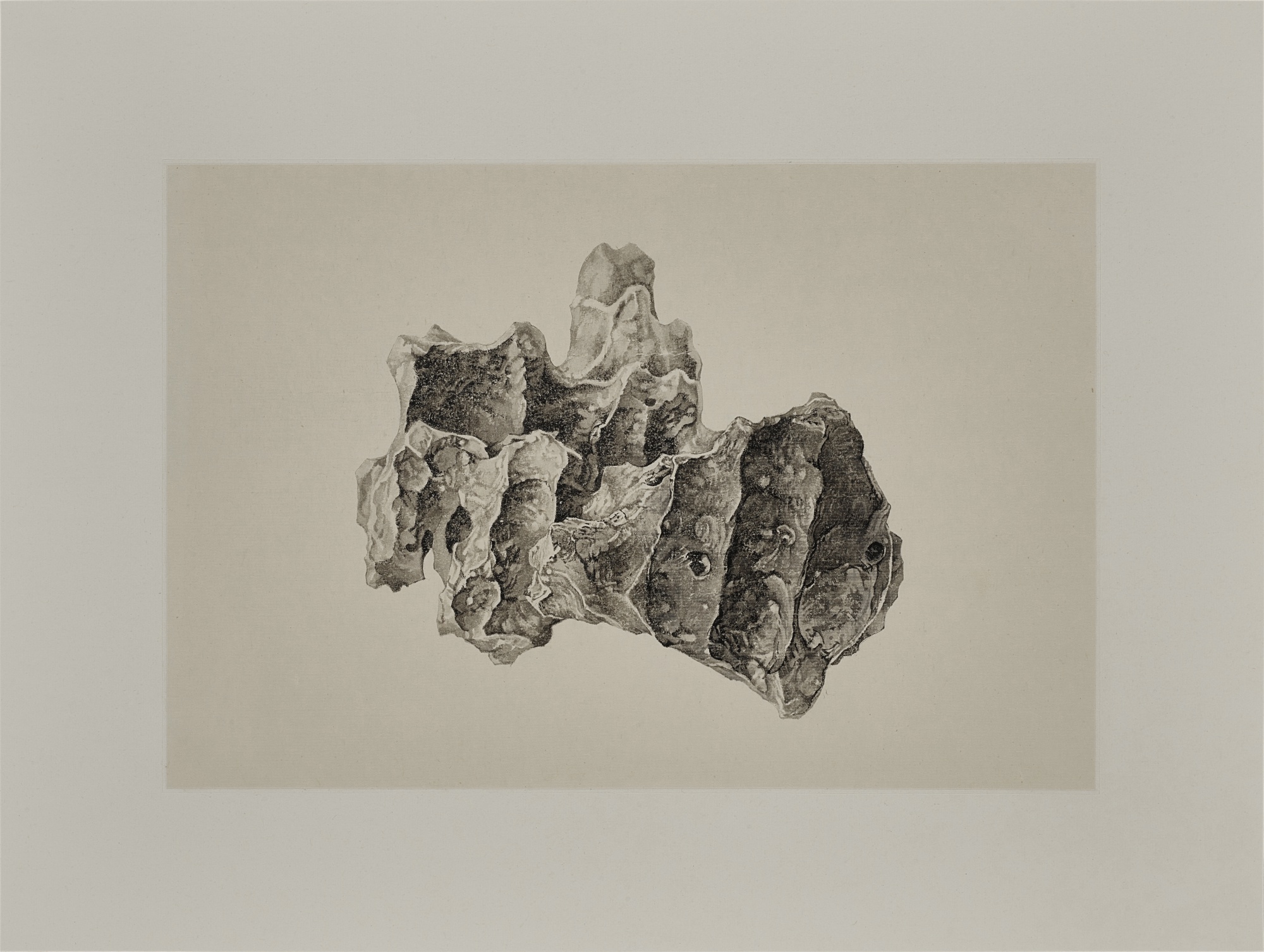 A 'Yang Meng' lingbi rock inscribed by Luo Pin, Qing dynasty and an ...