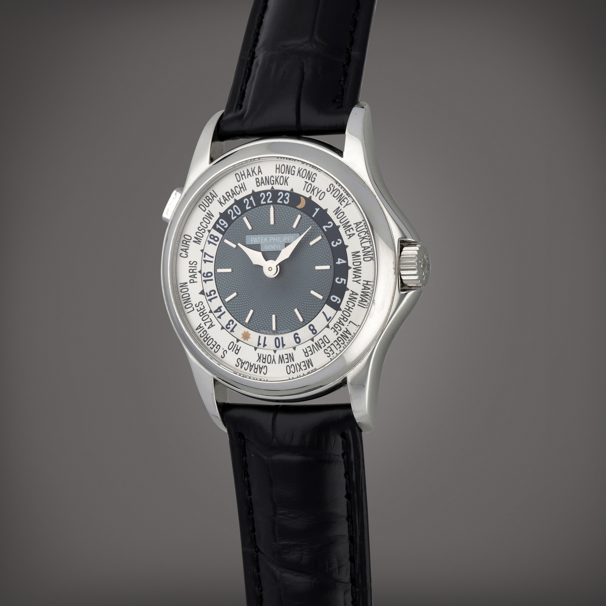 World Time, Reference 5110P-001 A platinum automatic world time ...