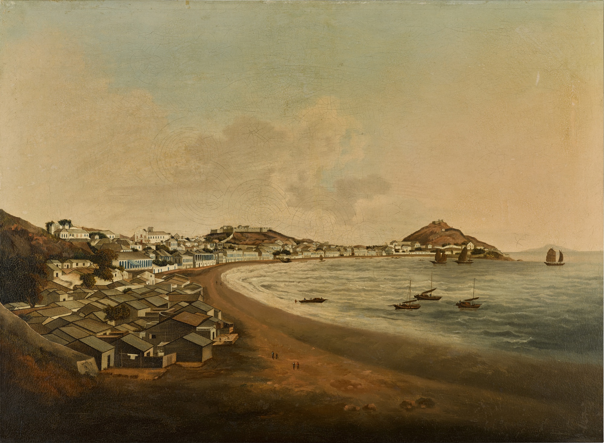 Chinese Export School, circa 1825, Macao, the Praya Grande | 約1825年 ...