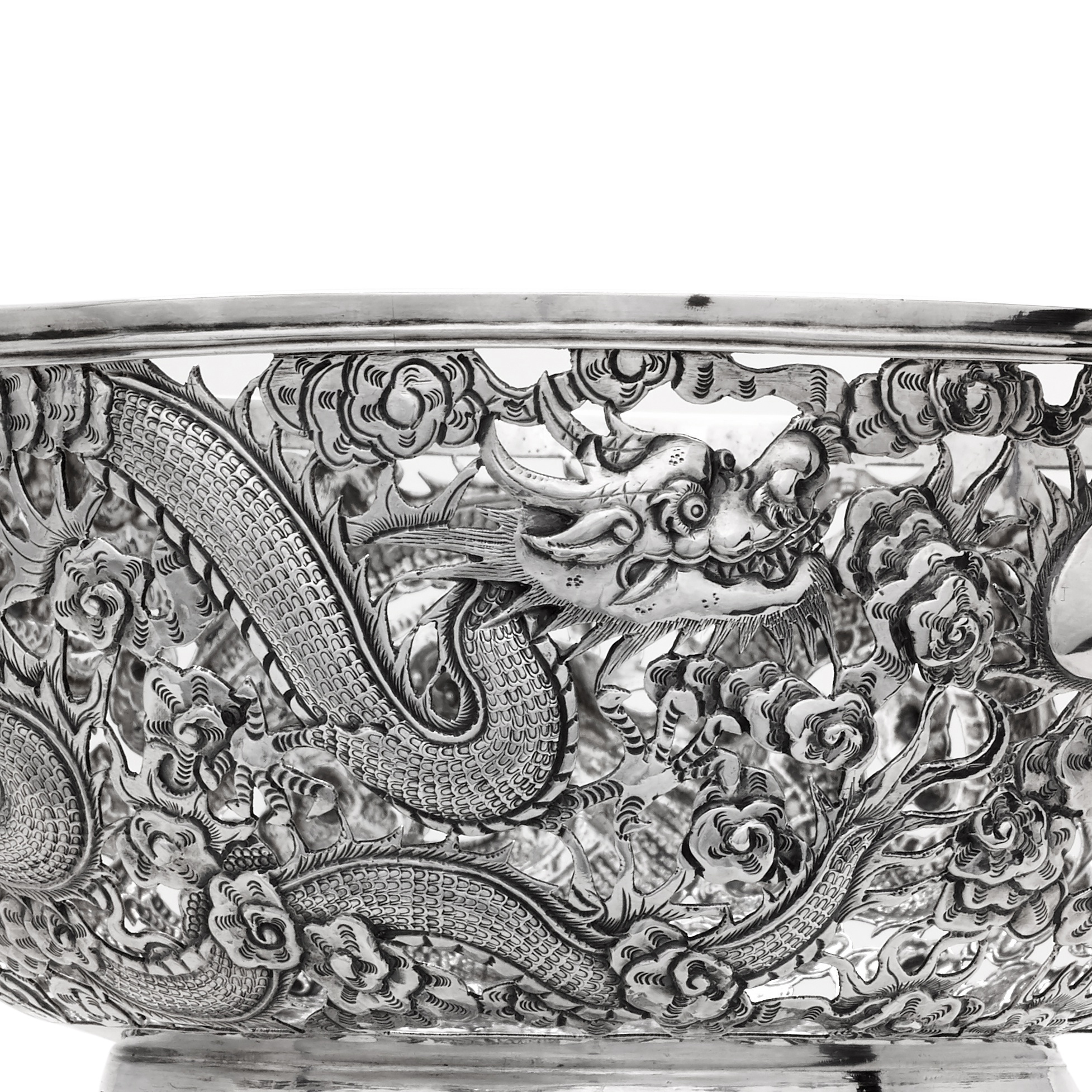 A Chinese export silver bowl, Wang Hing, Canton, late 19th century ...