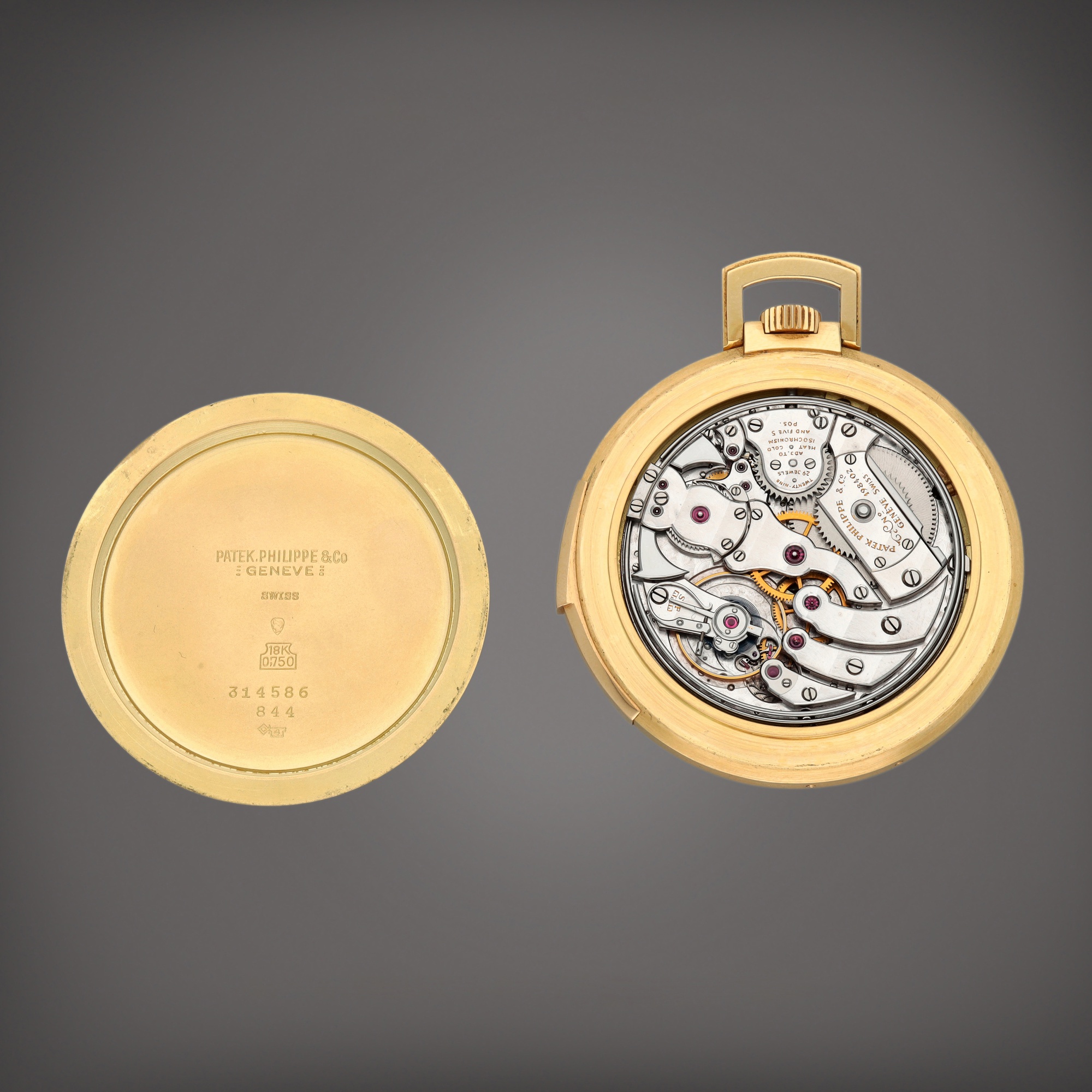 'American Calendar', Reference 844 | A yellow gold open-faced minute ...
