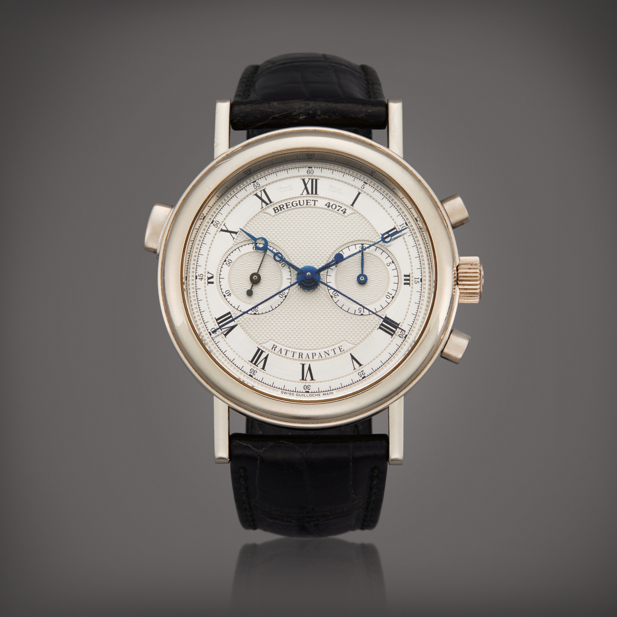Reference 3947 Rattrapante | A white gold split seconds chronograph ...