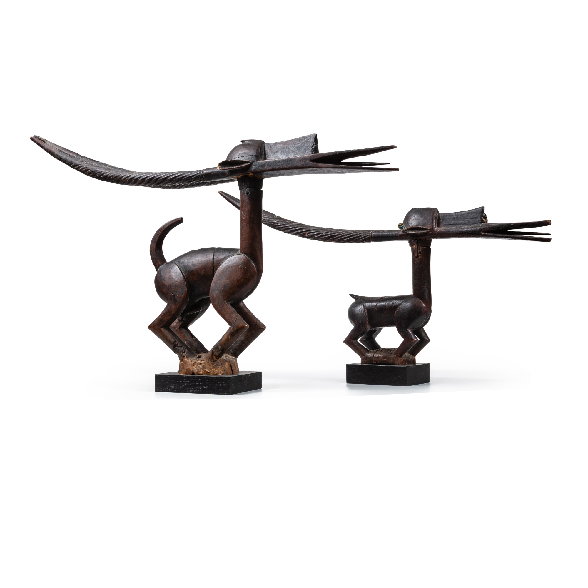Couple de cimiers ciwara, Bamana, Mali | Bamana Ciwara Headdress Pair ...