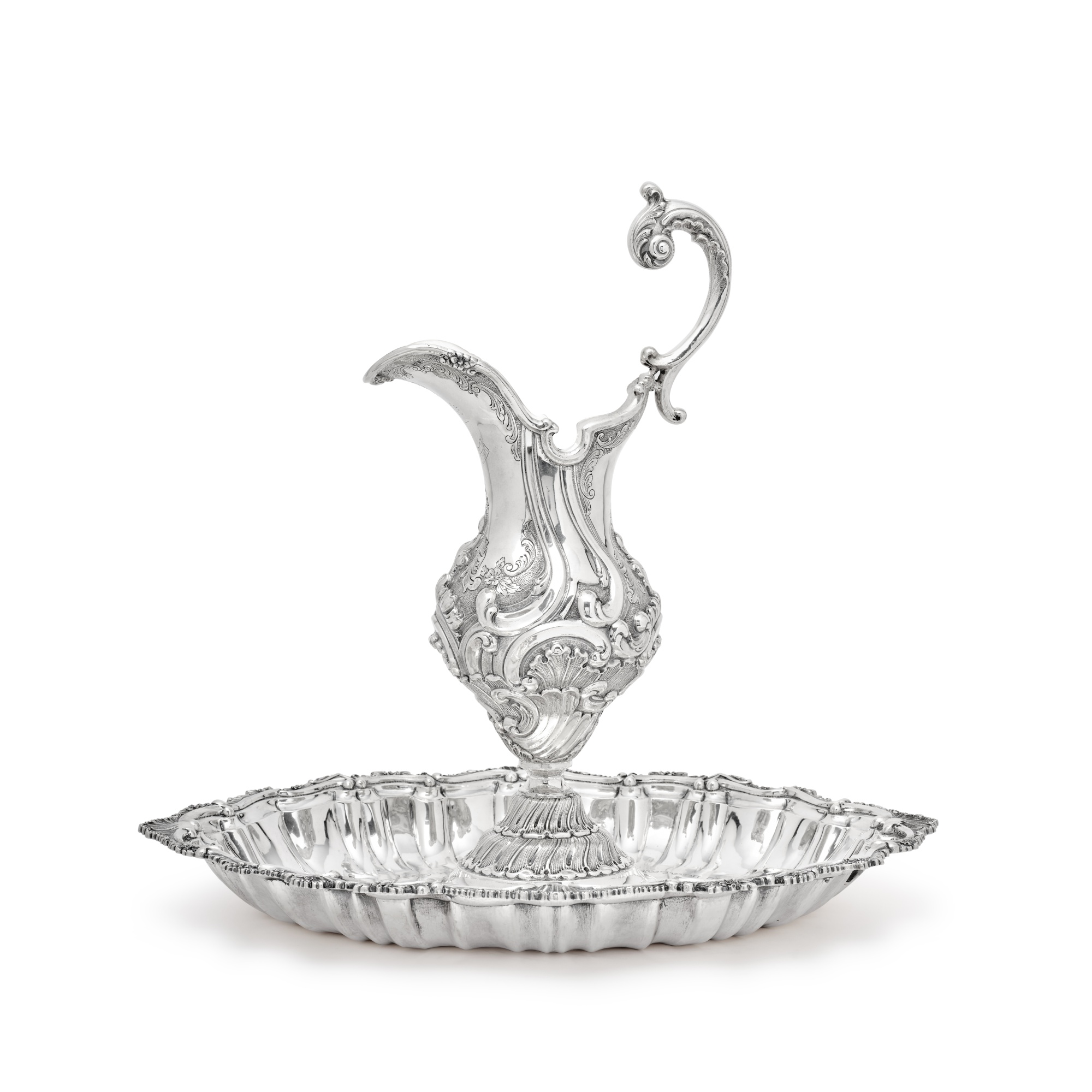 A Portuguese Silver Laver and Basin, 20th Century | The Halpern Judaica ...