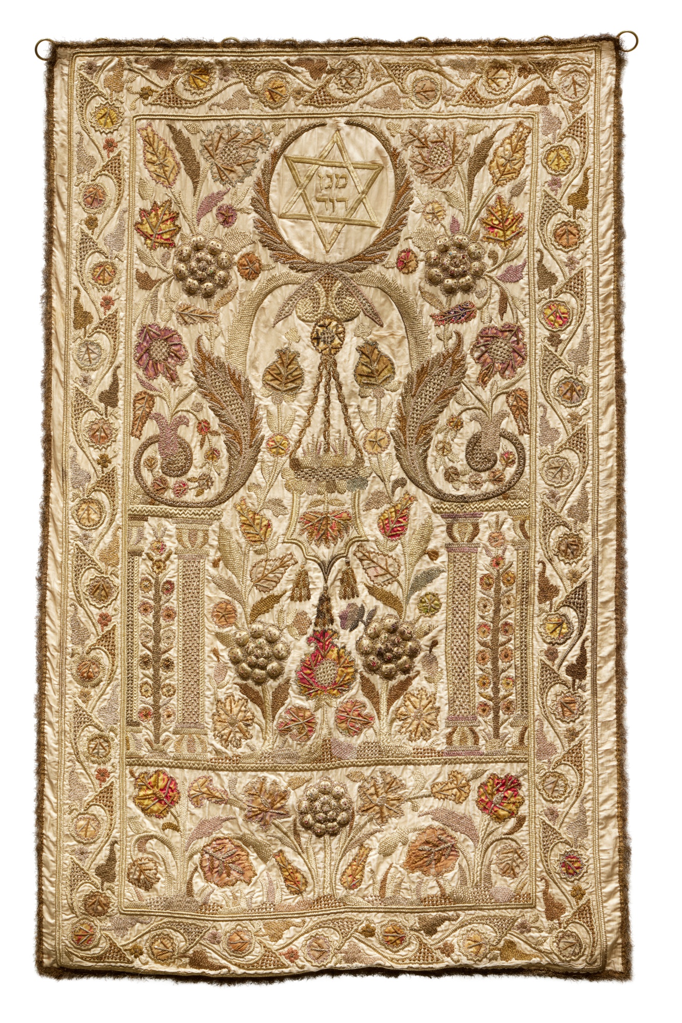 A Highly Important Torah Ark Curtain, Ottoman Empire or Italy, 19th ...