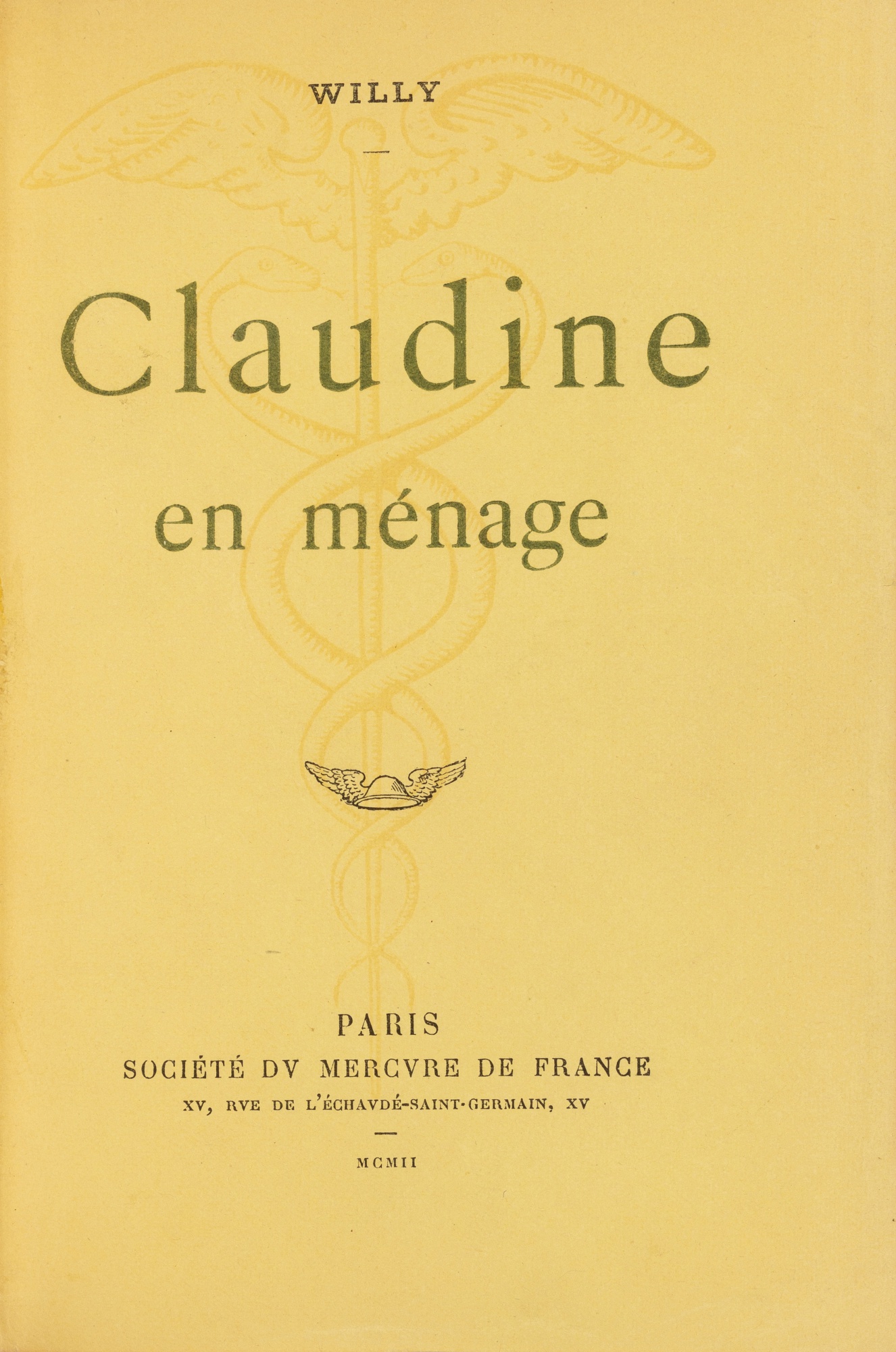 6 ouvrages de la série des Claudine. 1900-1937, dont 4 en reliure uniforme de P.L. Martin ...