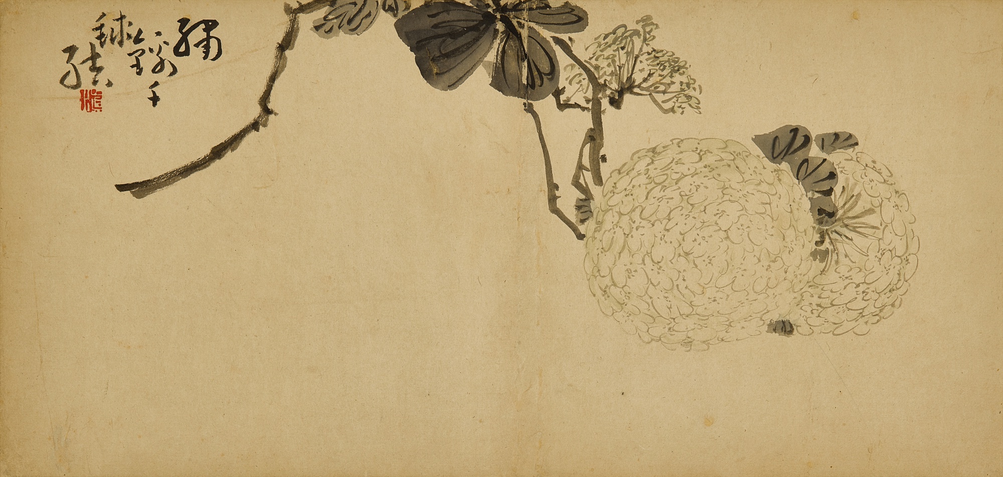 黃慎 花卉 | Huang Shen, Hydrangea | Inkspiration: Chinese Paintings Online ...