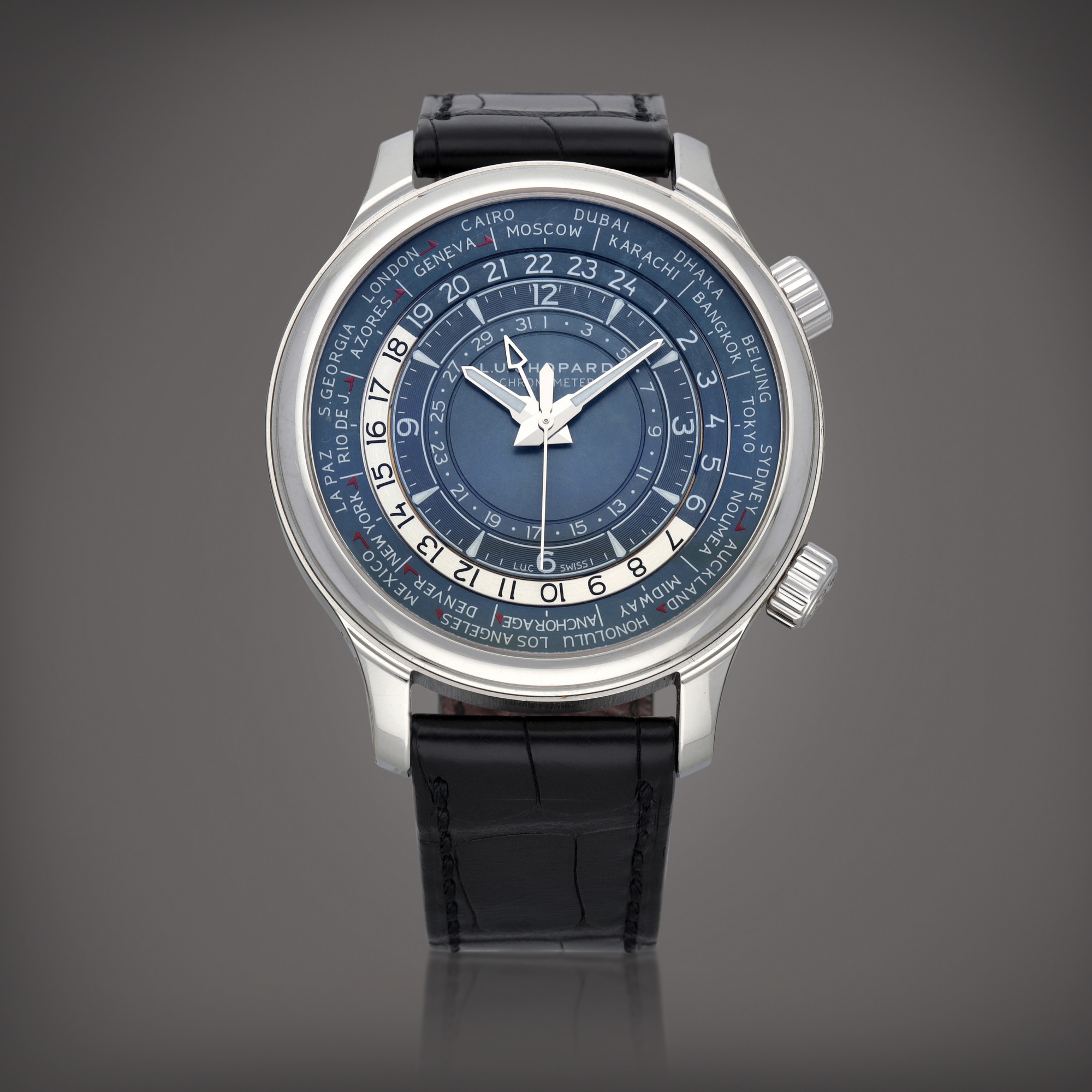 Time Traveler One, Reference 1942 | A platinum world time wristwatch ...