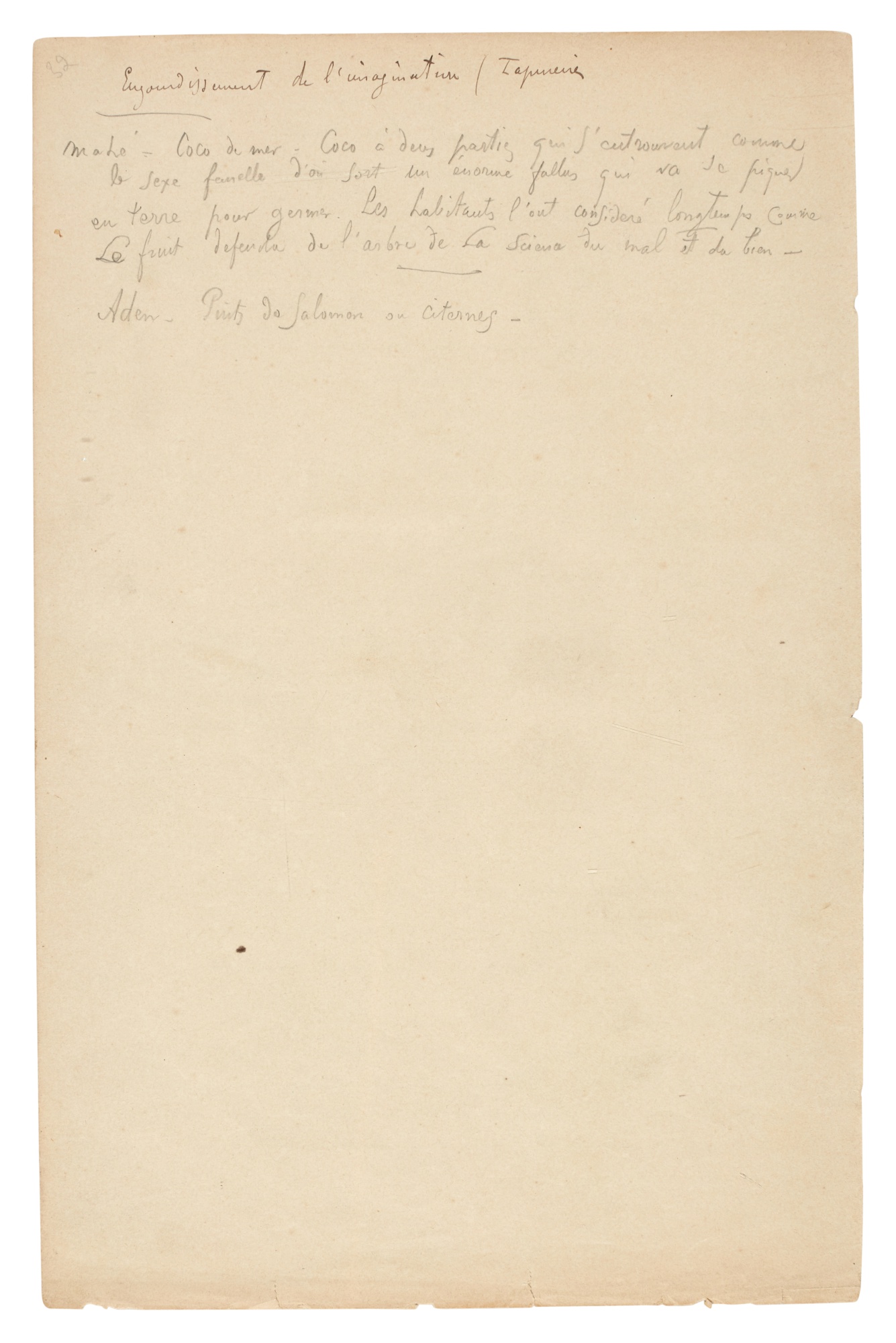 Paul Gauguin | Autograph manuscript draft article 'Huysmans et Redon ...