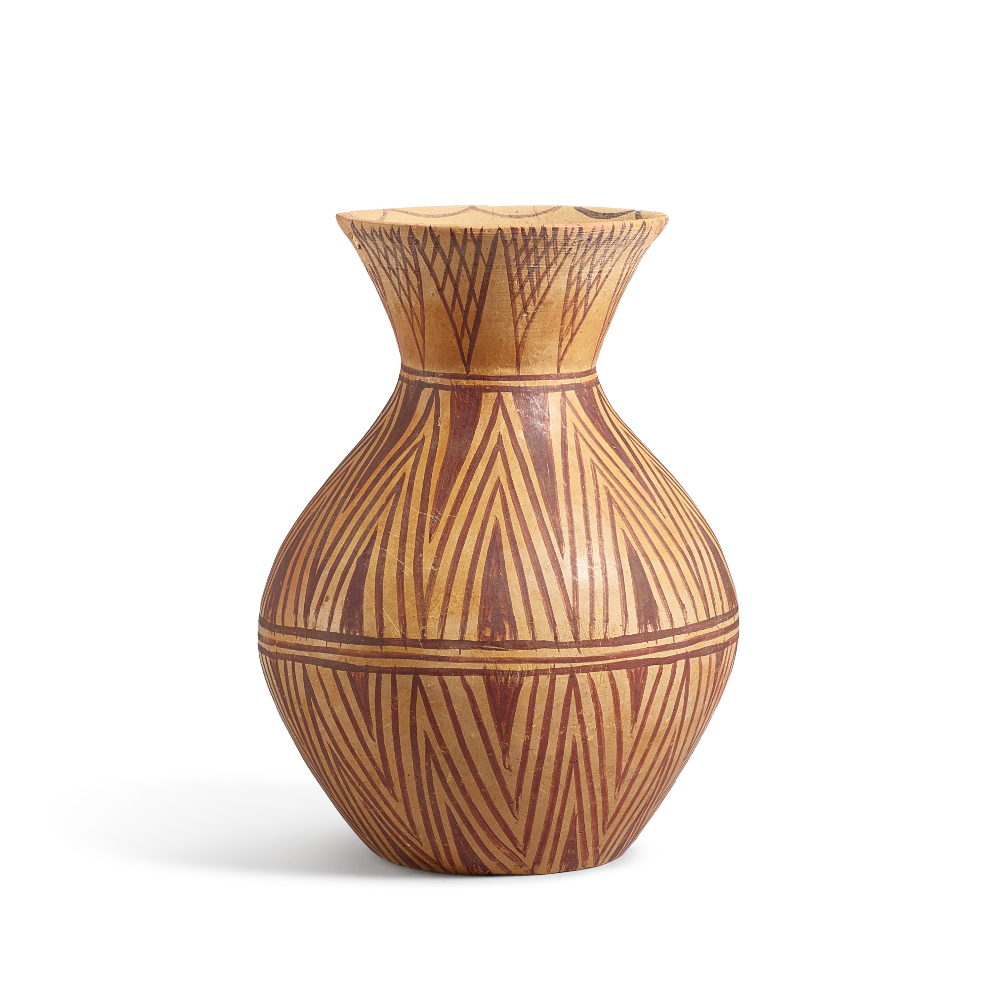A small painted pottery jar, Qijia culture, 2050-1700 B.C. 齊家文化 彩陶瓶 ...