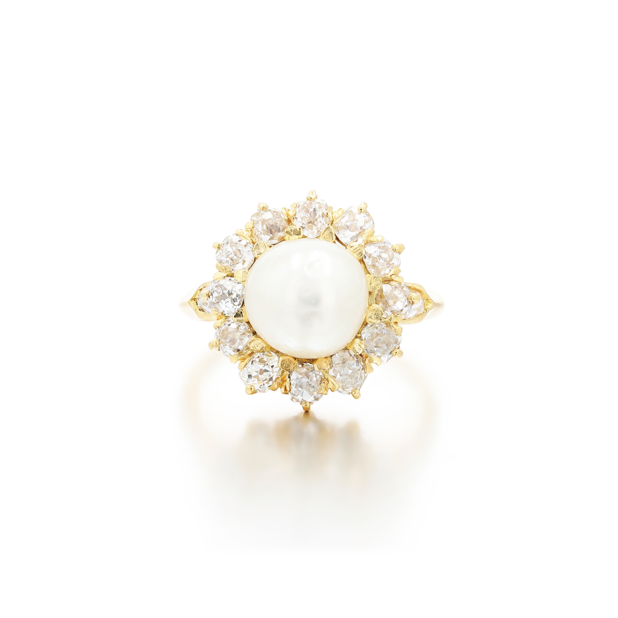 Bague perle fine et diamants | Natural pearl and diamond ring | Fine ...
