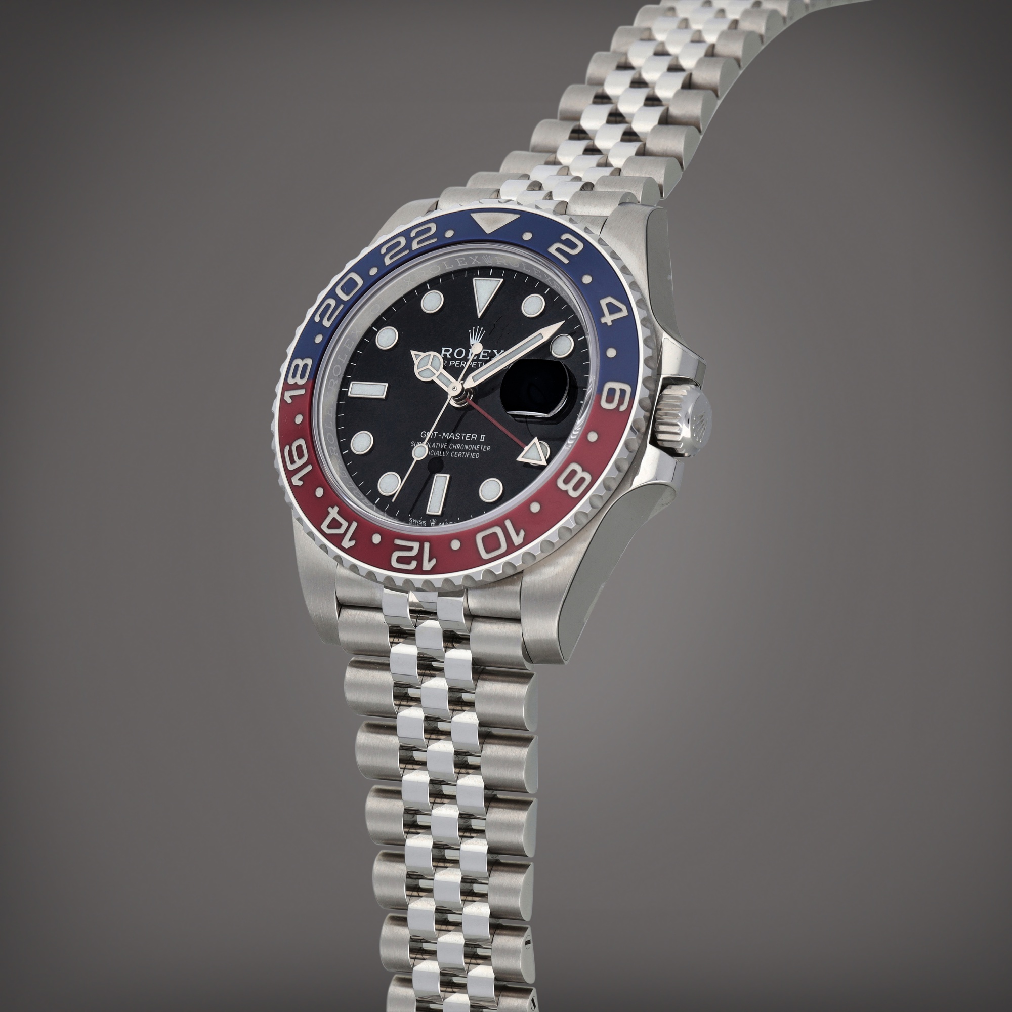 GMT-Master II 'Pepsi', Reference 126710BLRO A stainless steel dual time ...