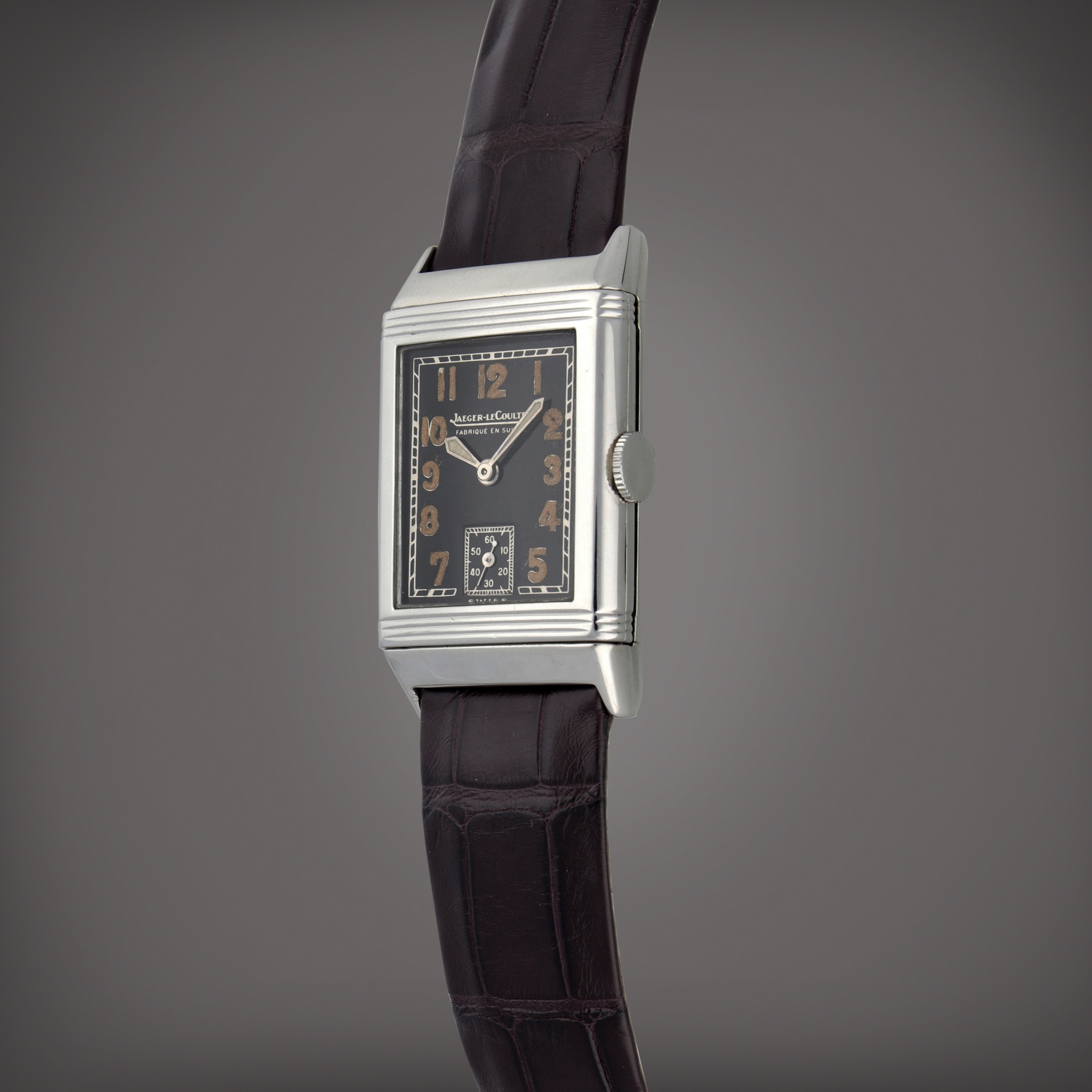 Reverso, Reference 201 | A reversible stainless steel wristwatch ...