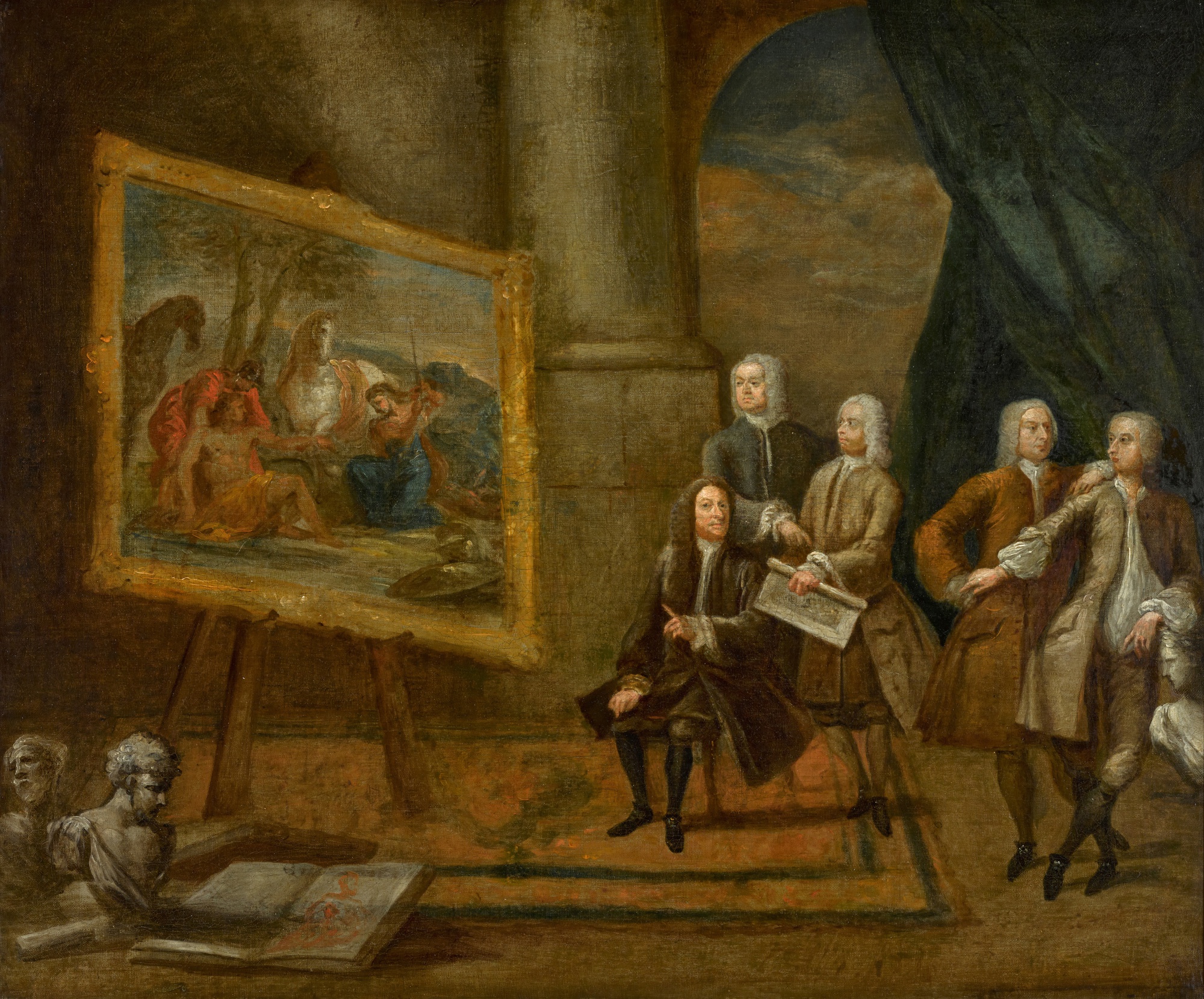 A gathering of connoisseurs, probably Michael Dahl (1659–1743), James ...