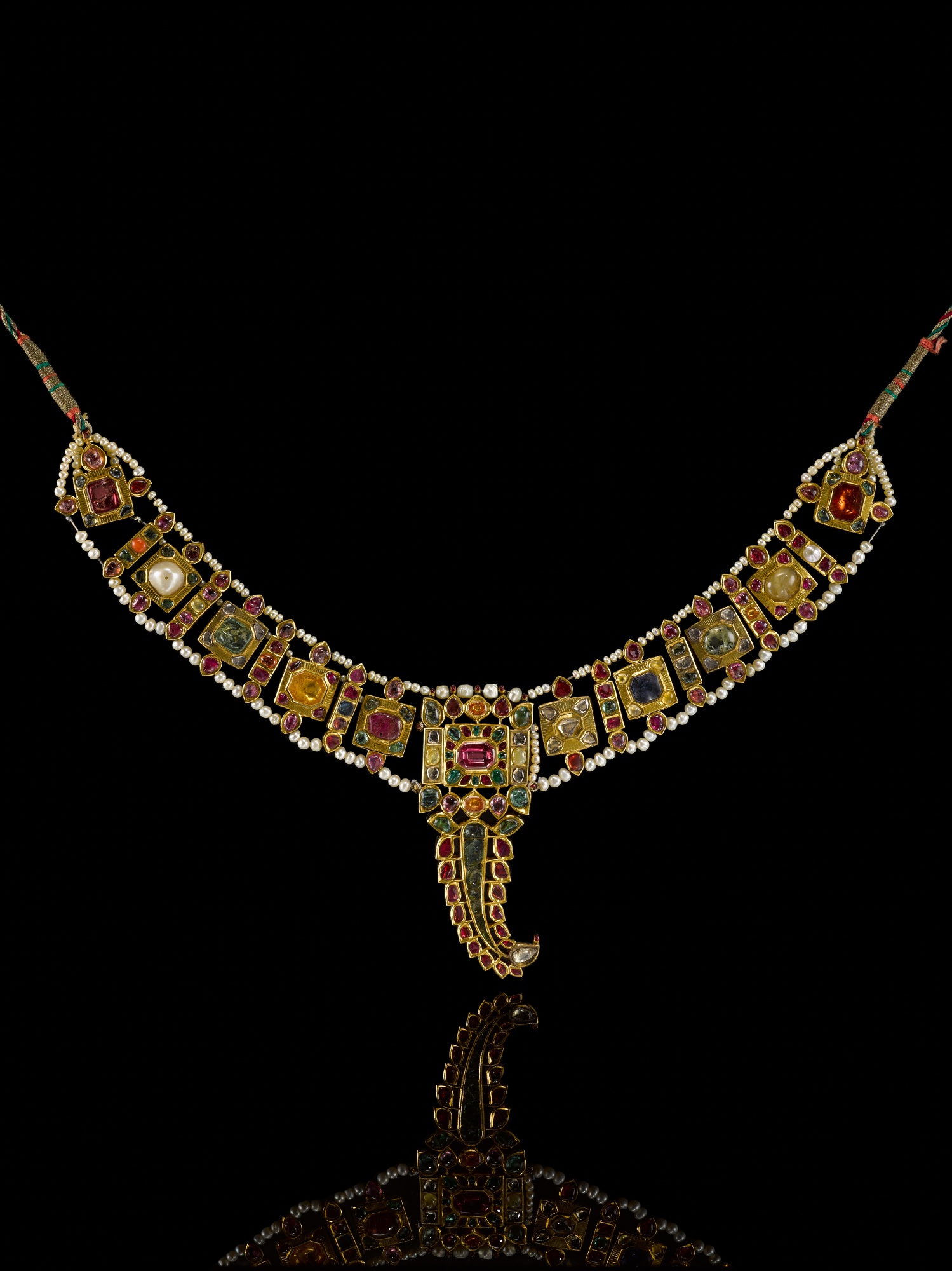 A Navratna necklace, with Sarpech pendant, India, 18th century and ...