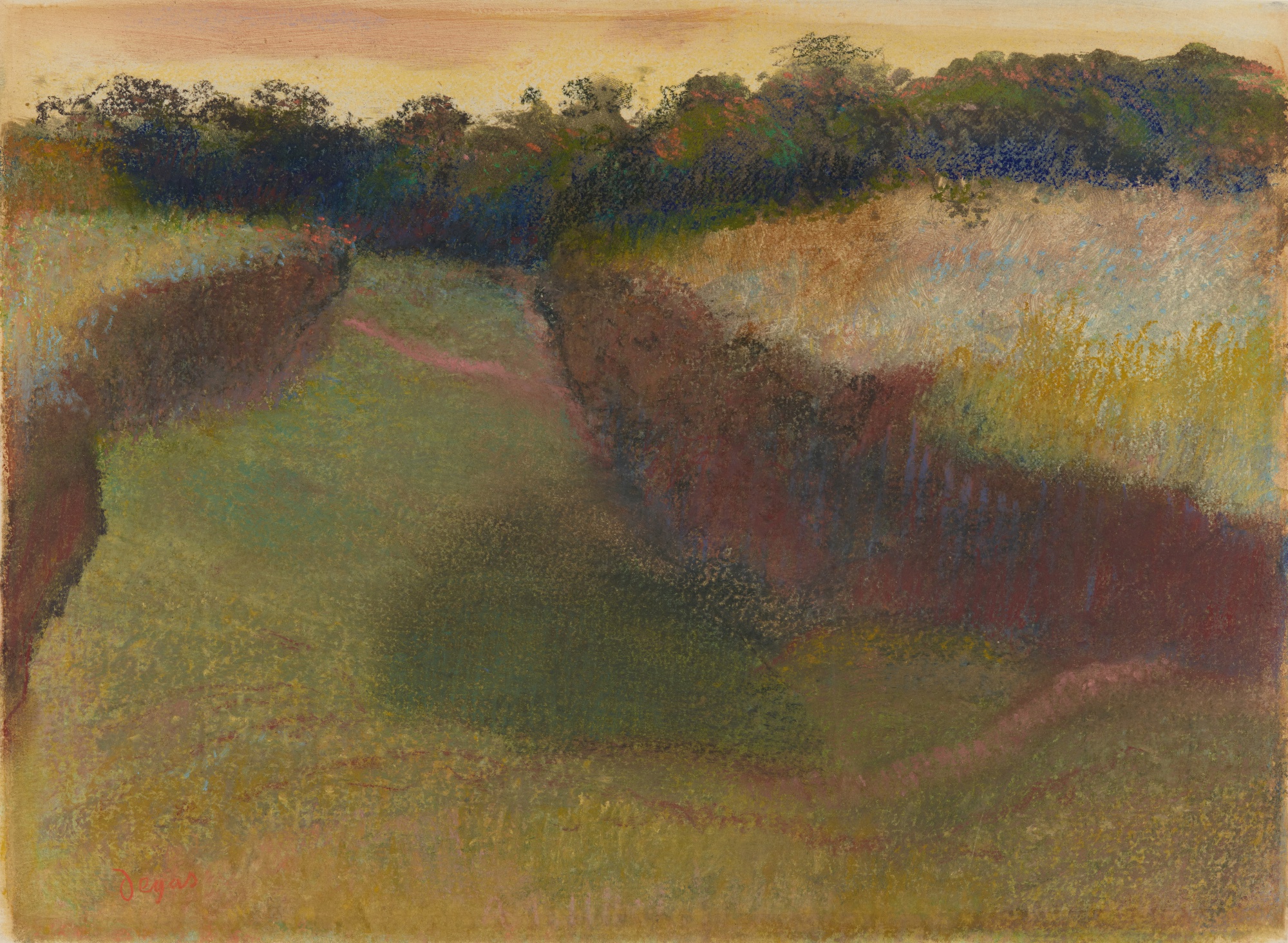 Champ de blé et ligne d'arbres | The Robert & Helga Ehret Collection ...