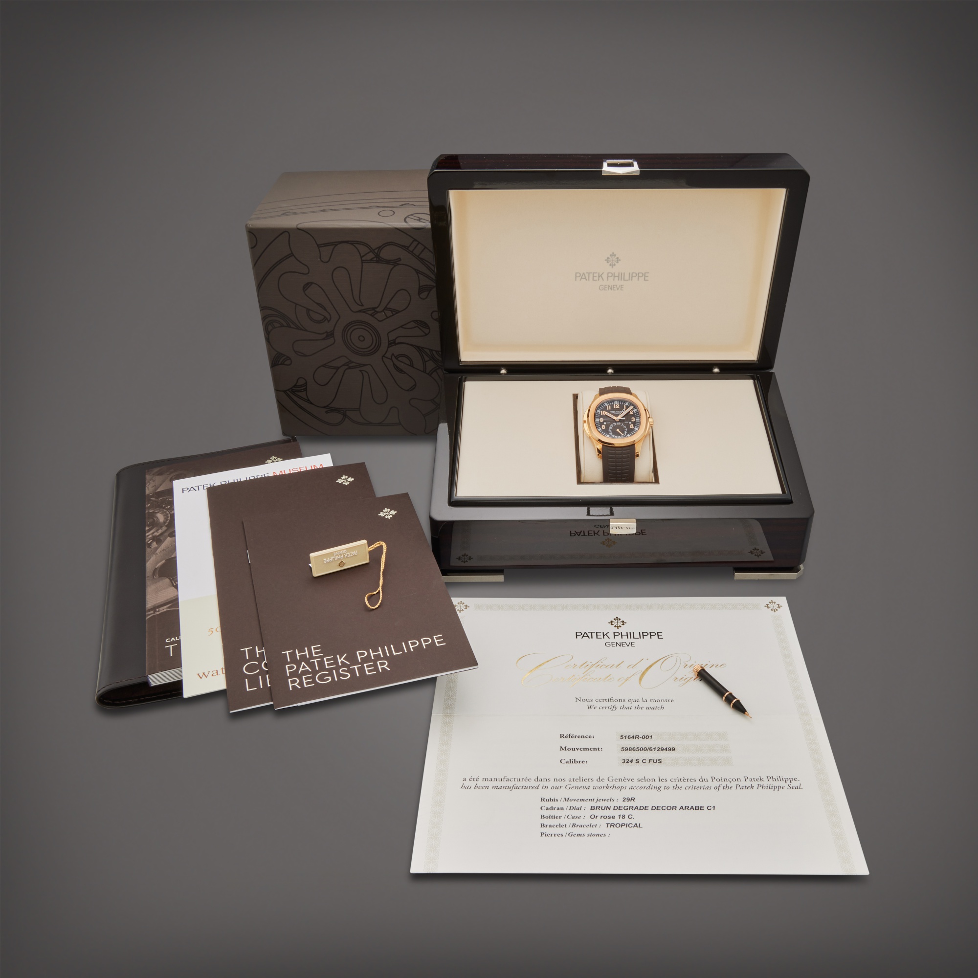 Reference 5164R-001 Aquanaut | A pink gold dual time zone wristwatch ...