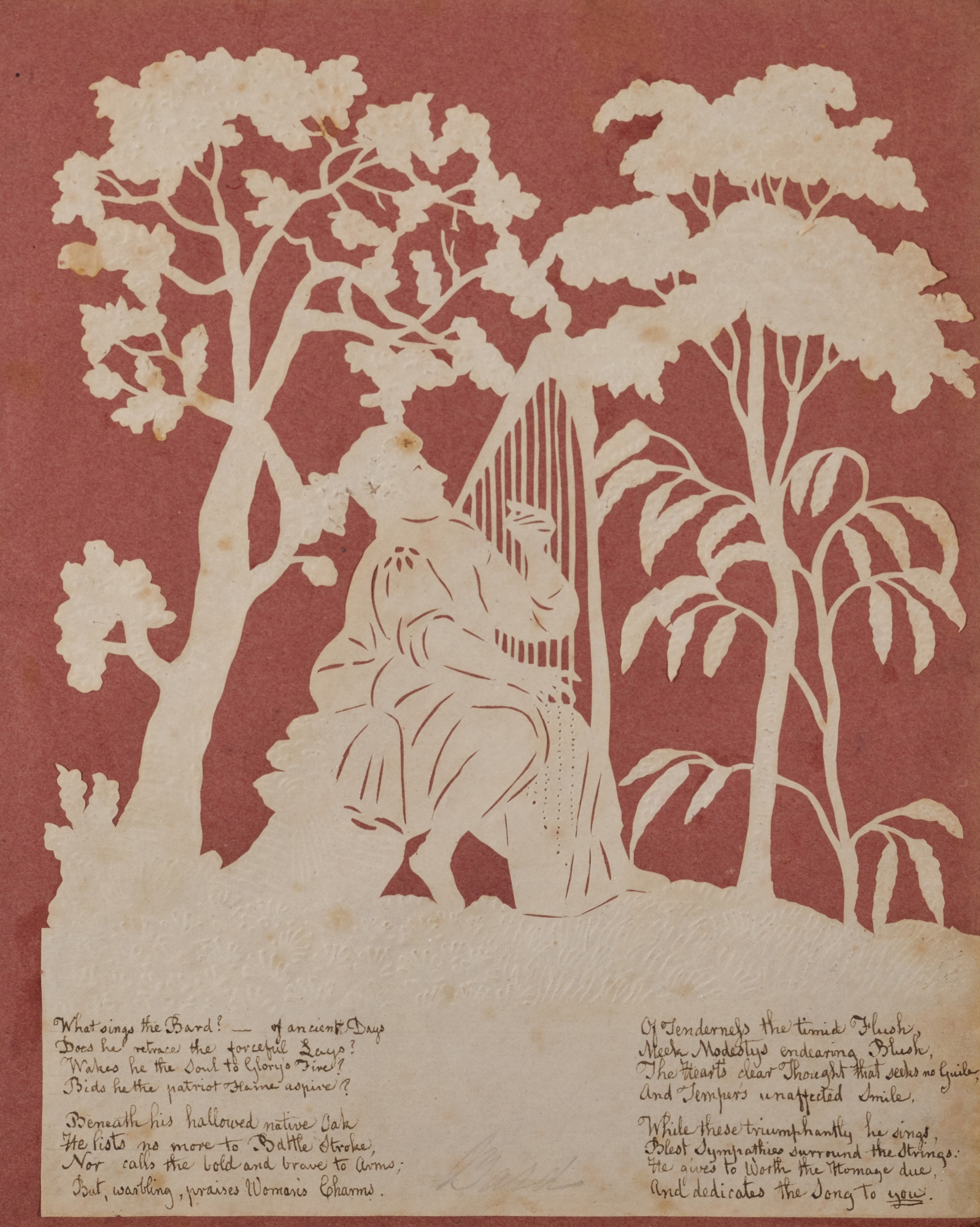 A set of ten embossed and cut out paper decorations, by Elizabeth ...