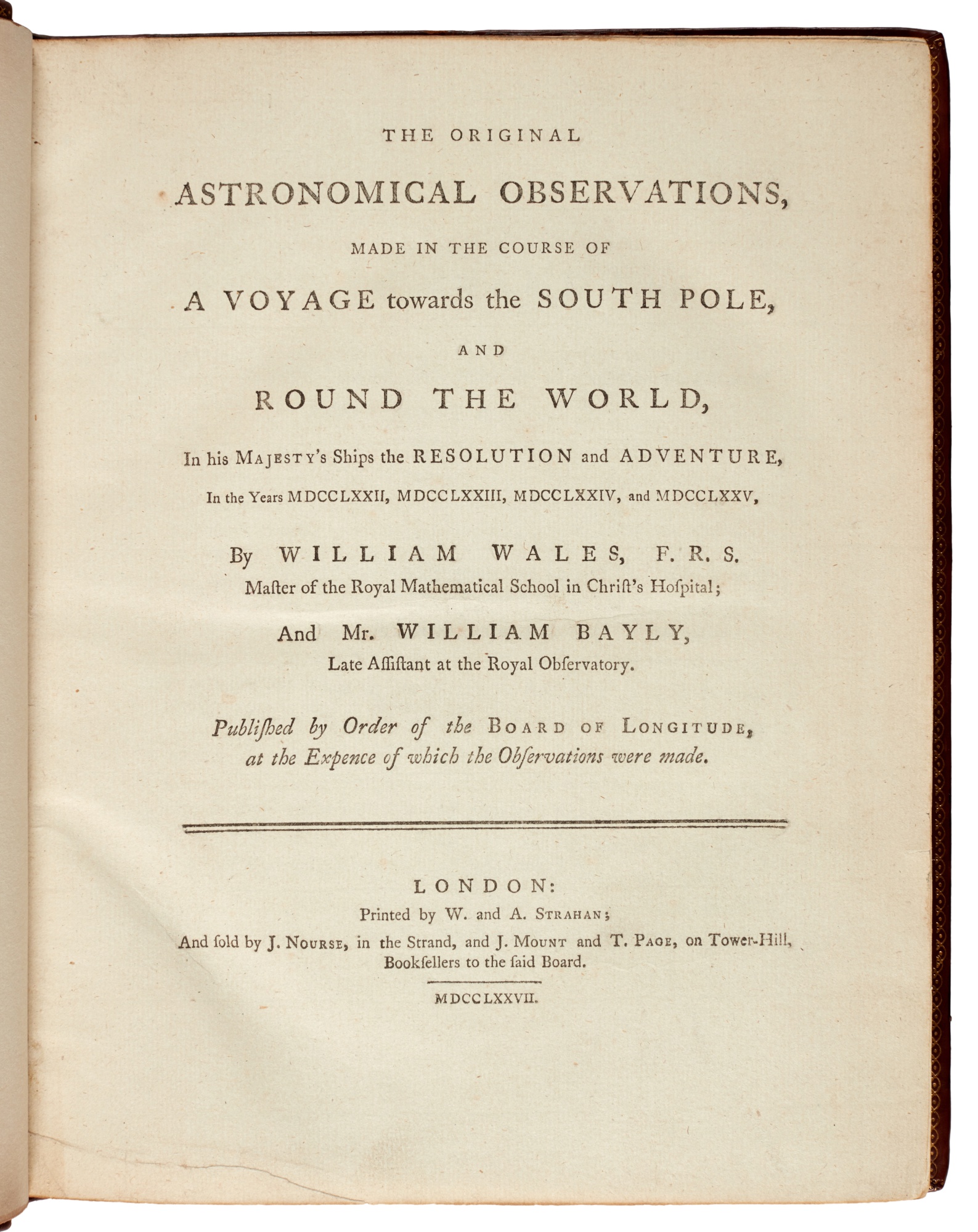 William Wales and William Bayly | The original Astronomical ...