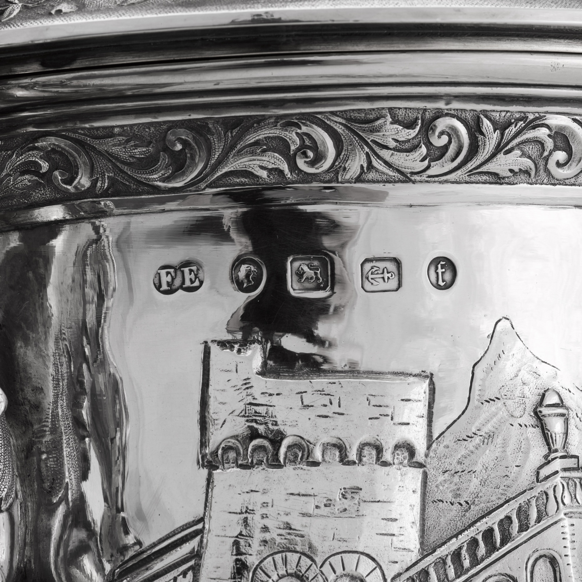 A monumental Victorian silver electrotype tankard, Frederick Elkington ...