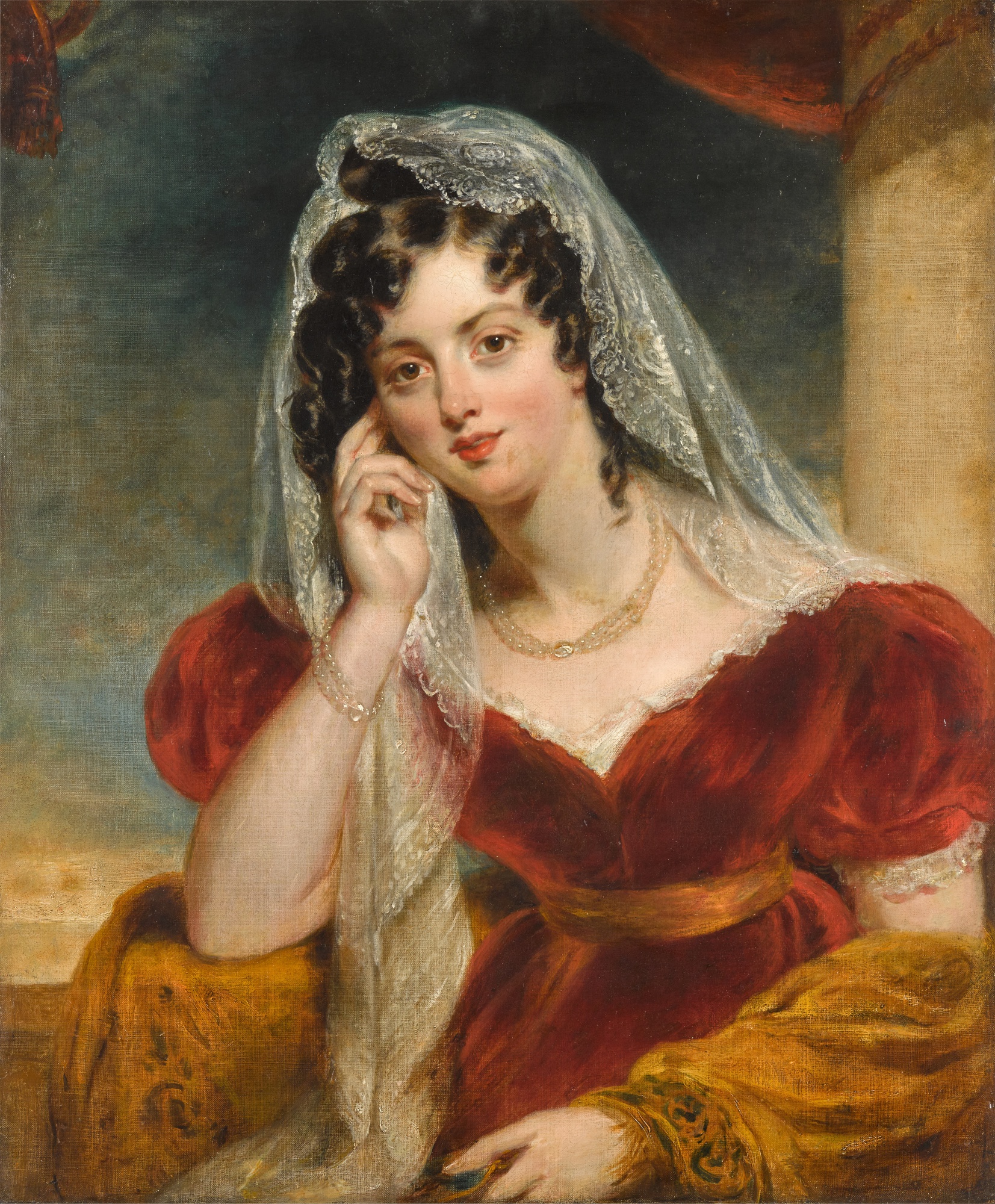 Portrait of the artist's sister Sarah Wyatt Gray, née Wood (b. 1812 ...