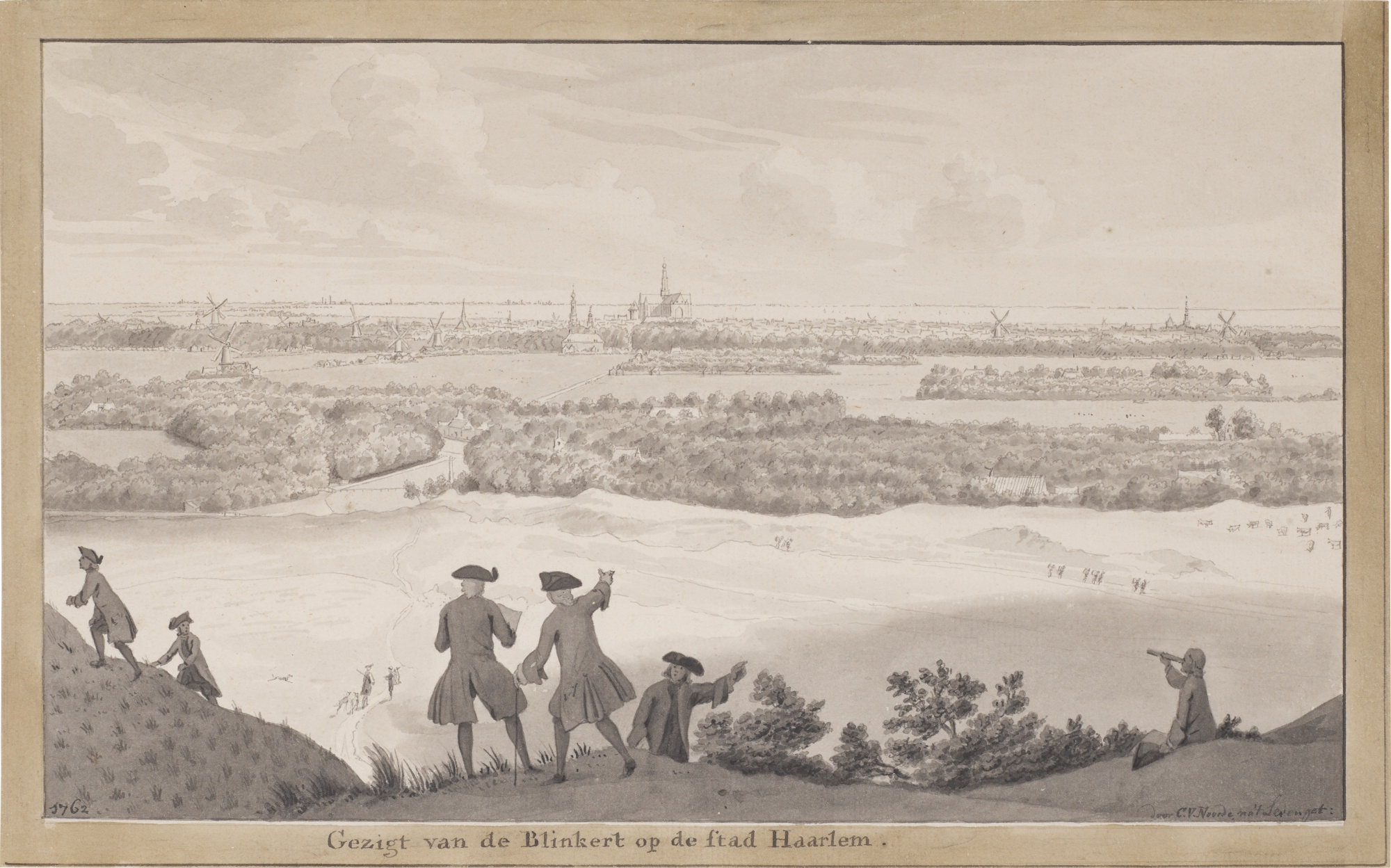 A view of Haarlem seen from 'De Blinkert' in the Dunes, with a ...