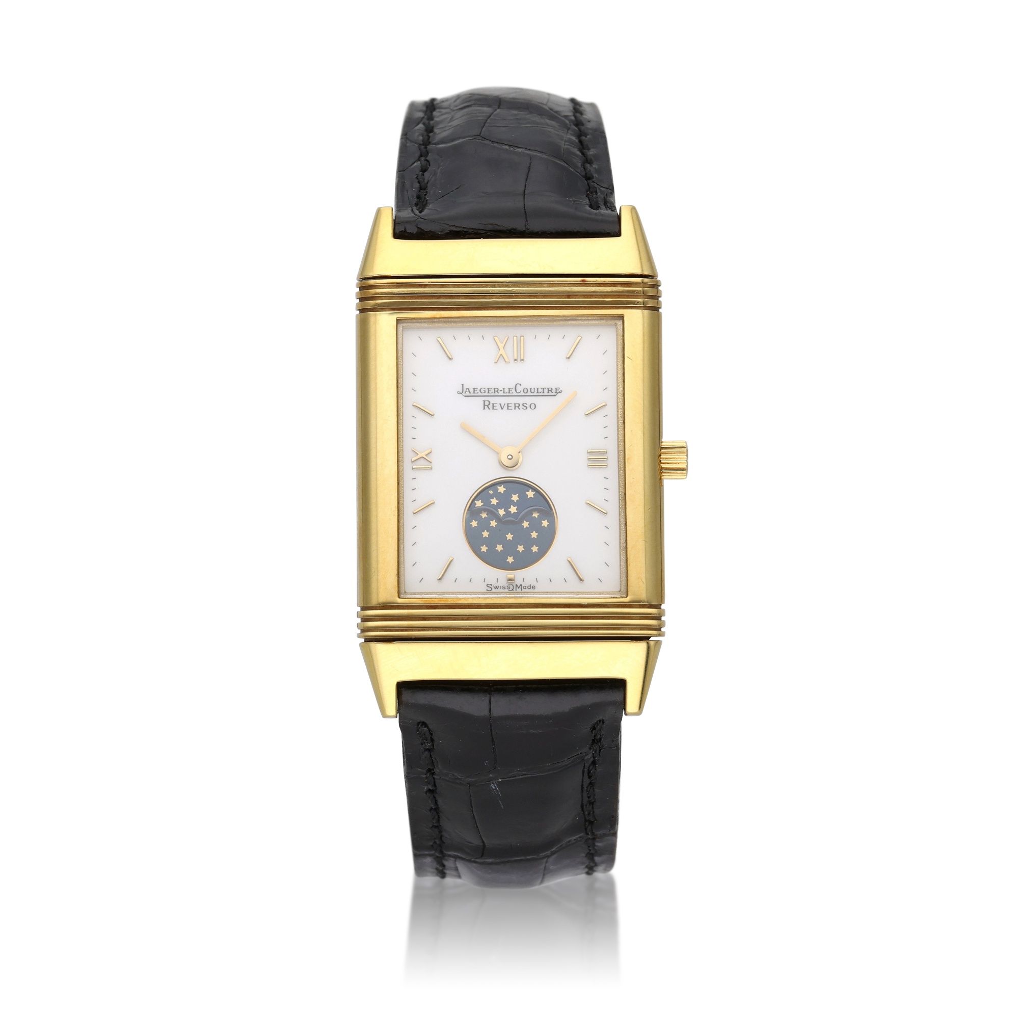 Reference 140.252.1 Reverso | A yellow gold reversible wristwatch with ...