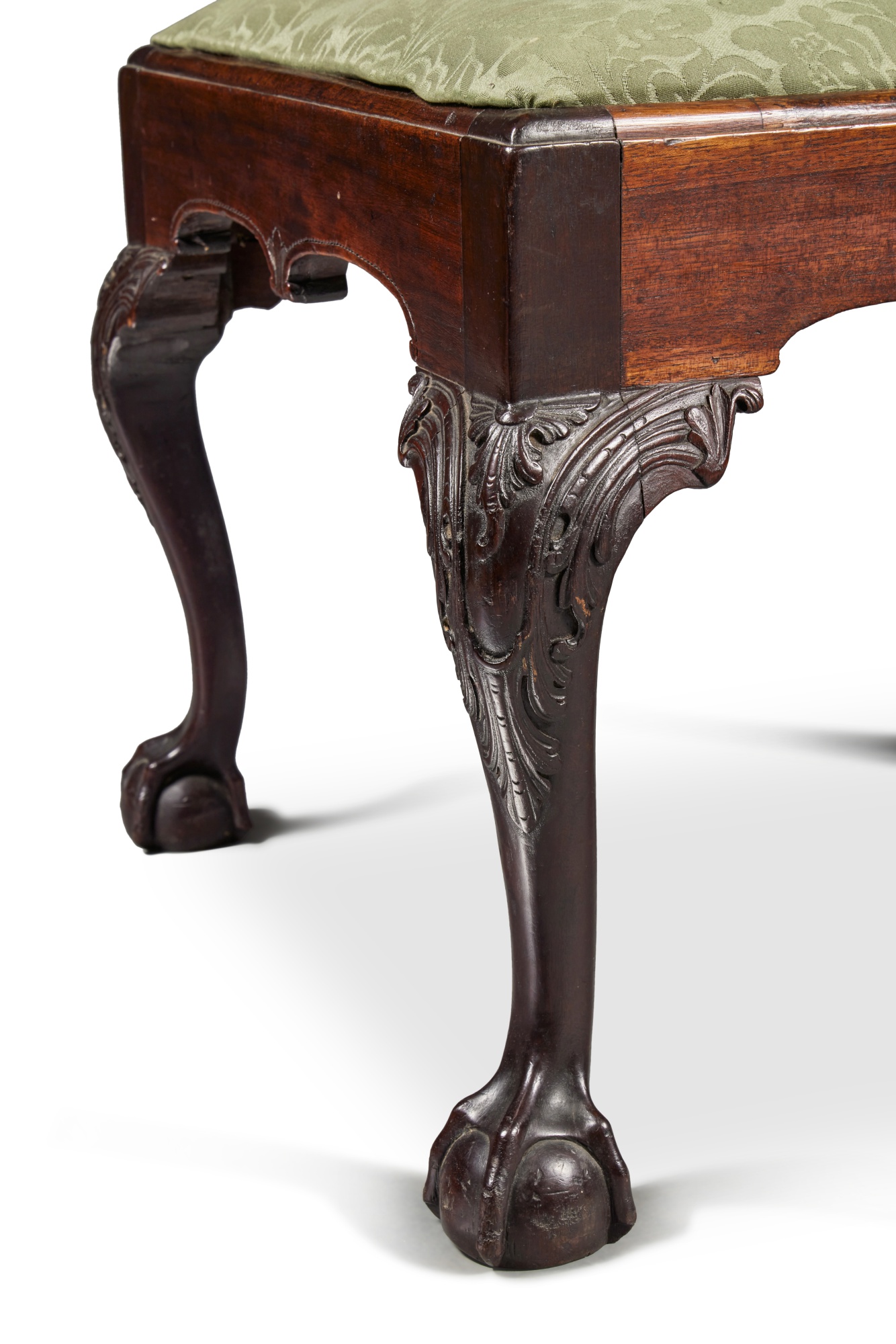 Very Fine and Rare Set of Four Chippendale Carved Mahogany Side Chairs ...