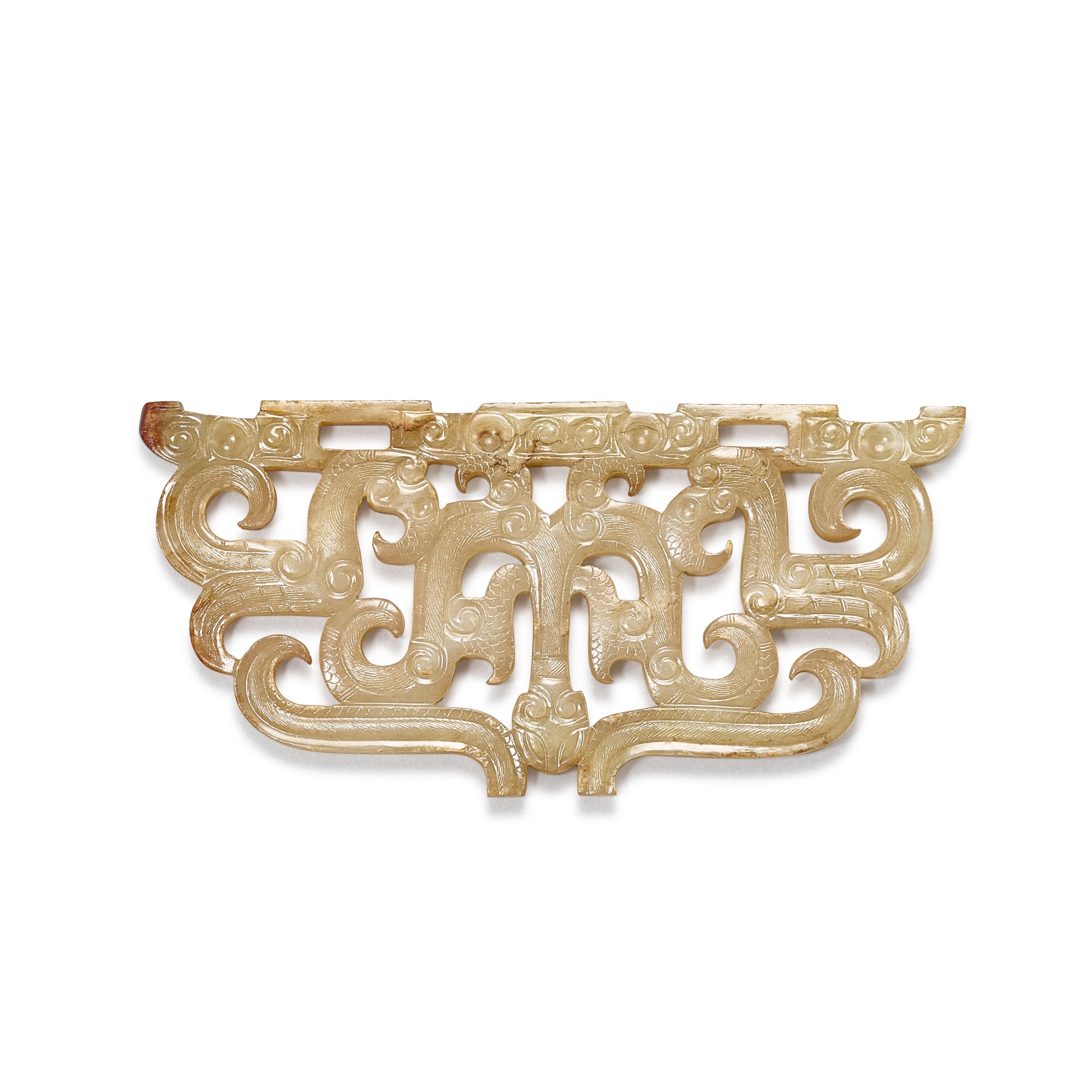 A jade reticulated 'dragon and phoenix' plaque, Eastern Zhou dynasty ...