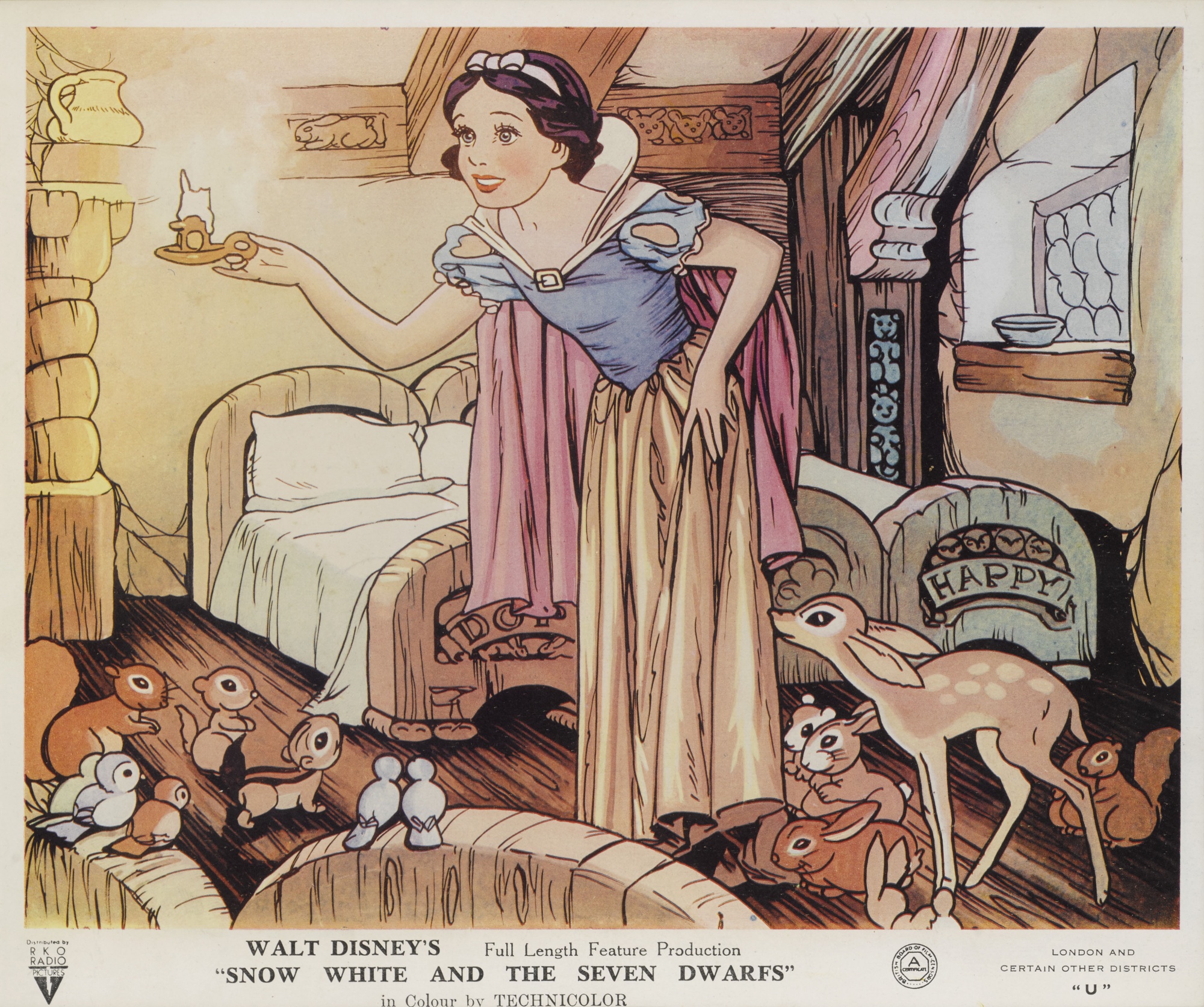 Snow White and the Seven Dwarfs (1937), 2 front of house stills, re ...