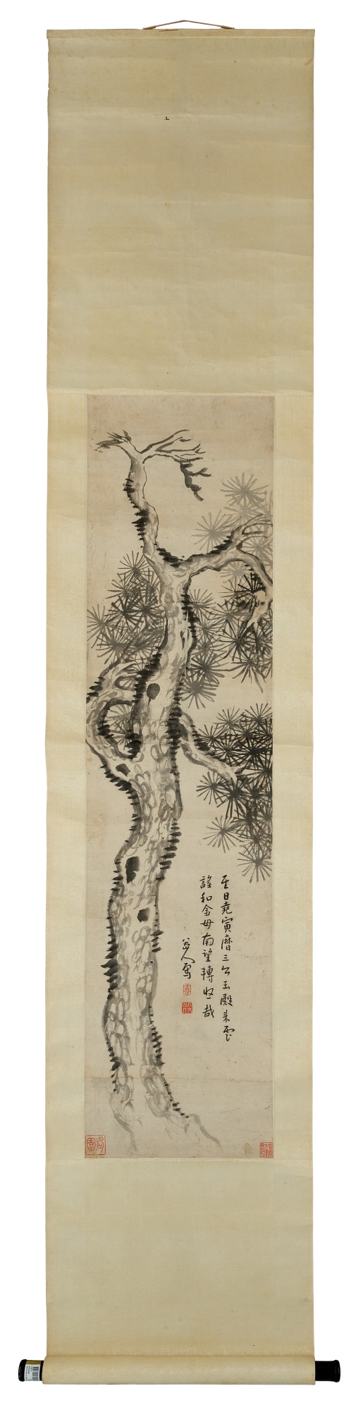 八大山人(款) 古松圖 | Attributed to Bada Shanren, Pine Tree | Inkspiration ...