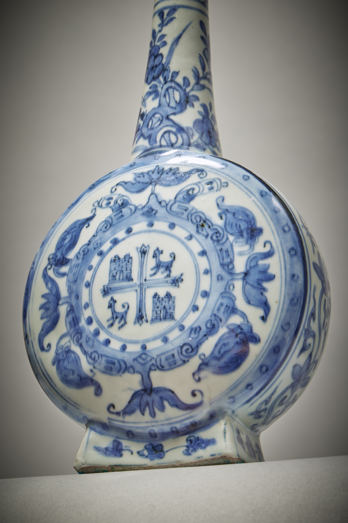 An Important Chinese Export Blue and White 'Royal Family Arms of Spain ...