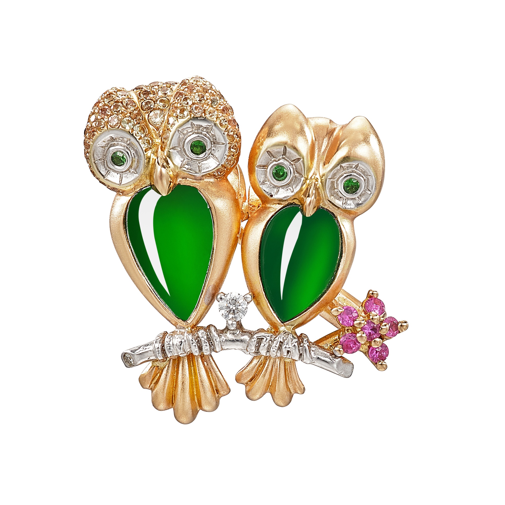 Jadeite, Diamond and Gem-Set Pendant/Brooch | 天然翡翠 配 鑽石 及 寶石 掛墜 / 胸針 ...