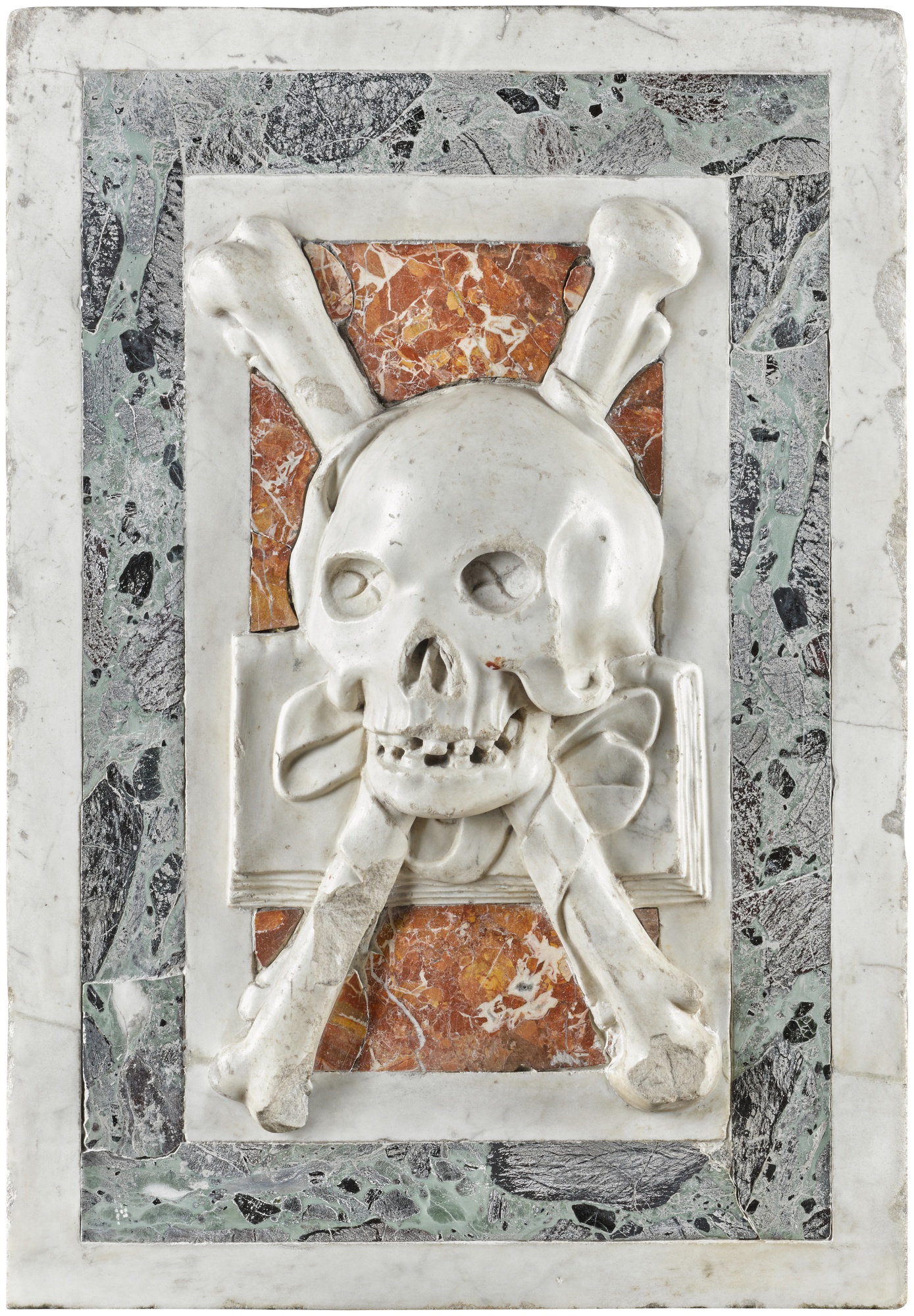 An Italian 'memento mori' carved marble relief, probably late 17th/18th ...