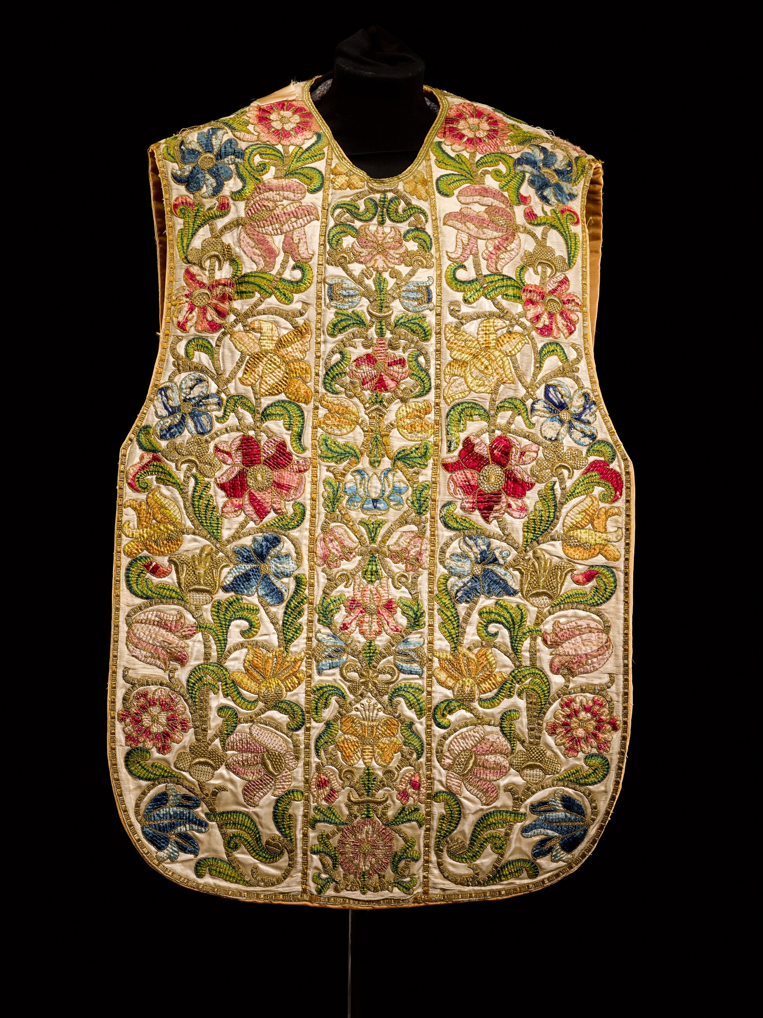 An embroidered silk and metal-thread floral chasuble, Italy, Naples ...