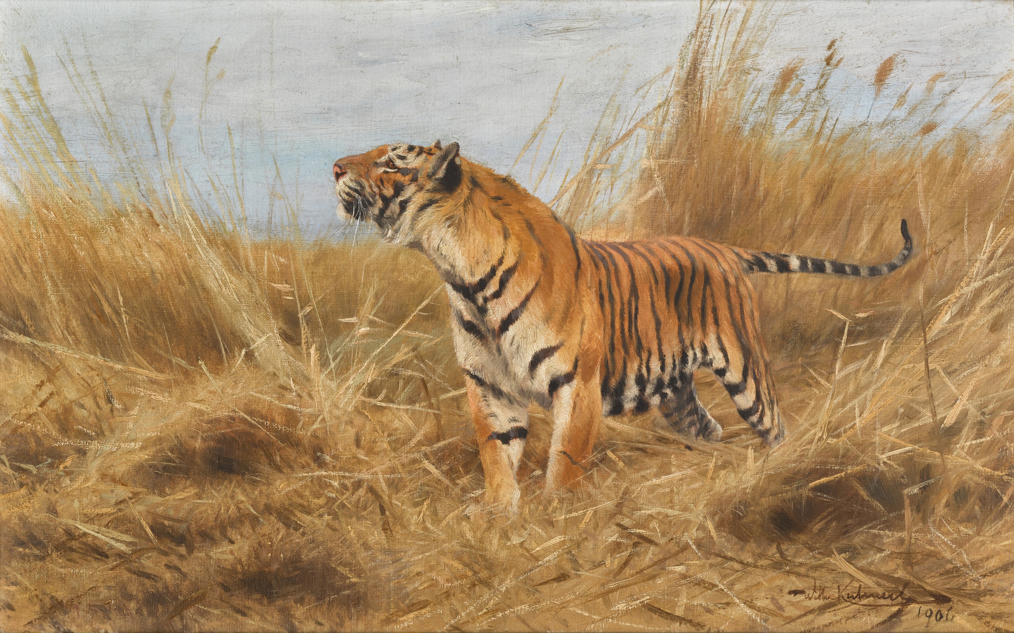 Vigilant tiger | Old Master & 19th Century Paintings Day Auction, Part ...