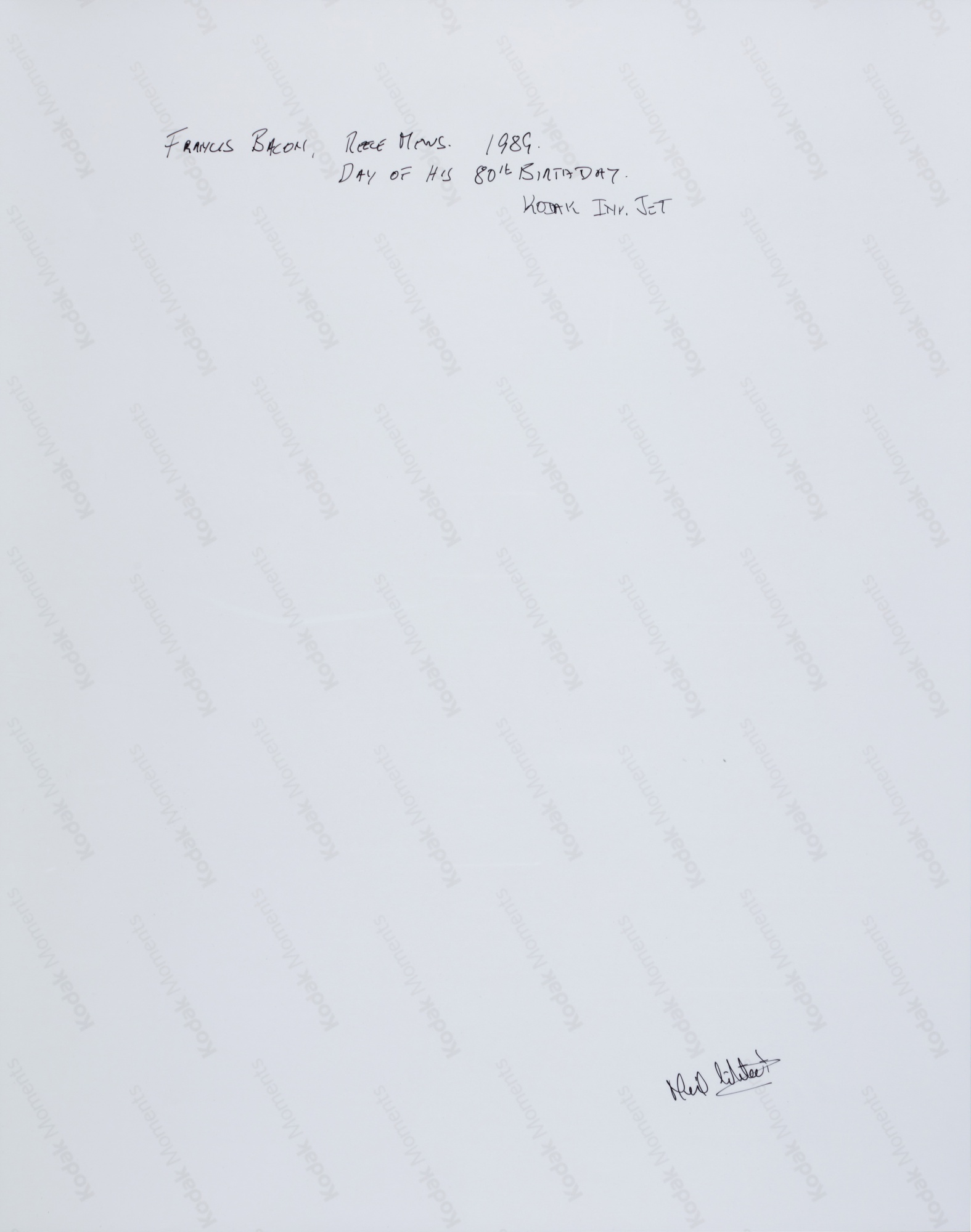 'Francis Bacon, Reece Mews, London, Day of his 80th Birthday' | Made in ...