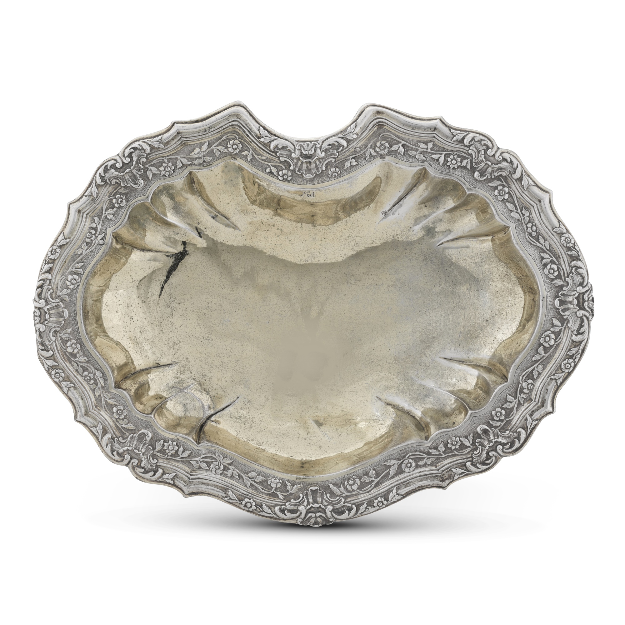 Two large matching silver-gilt dishes, one Luís José Eloy da Silva ...