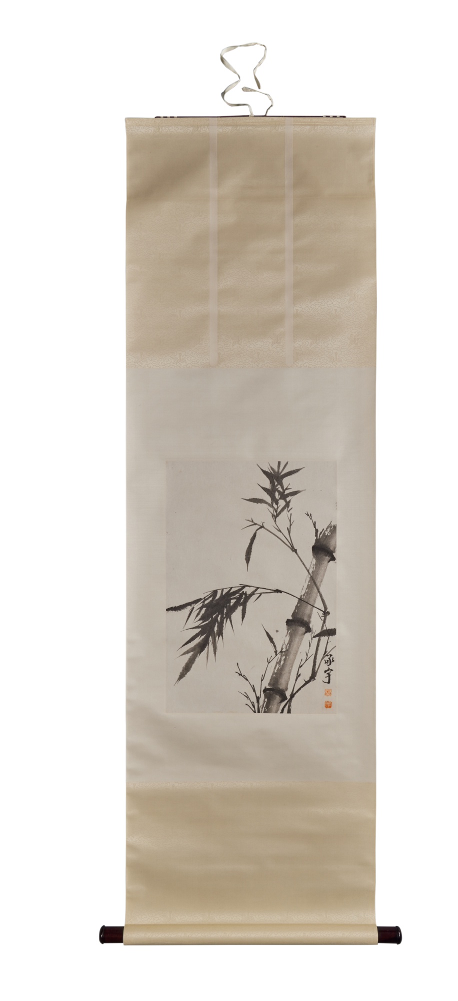 Shang Chengyu, Bamboo, Ink on paper with two seals of the artist ...