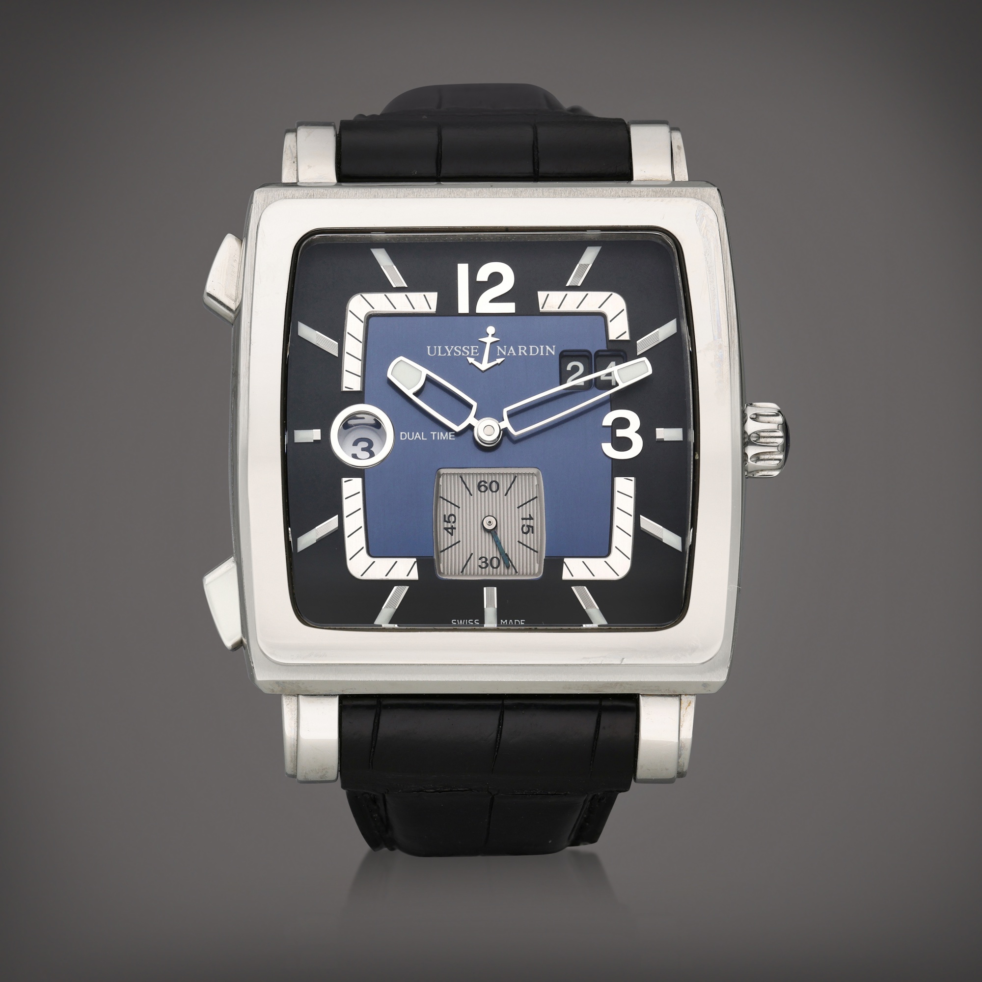 Reference 243-92/632 Quadrato Dual Time | A stainless steel automatic ...