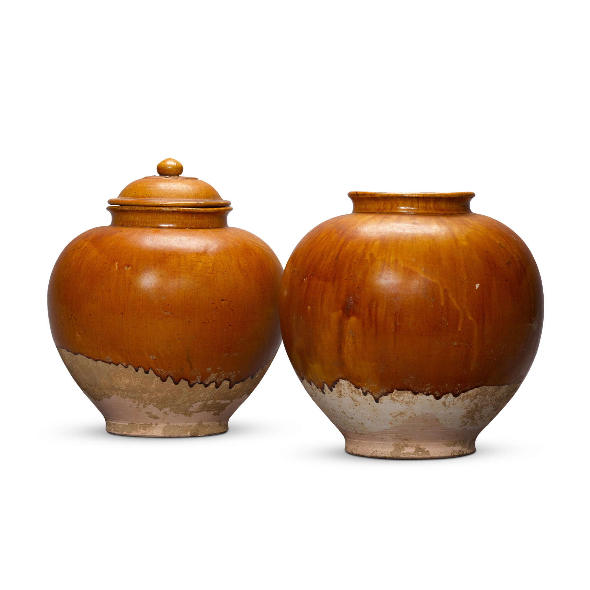 A pair of Chinese amber-glazed jars, Tang dynasty | As It Unfolds ...