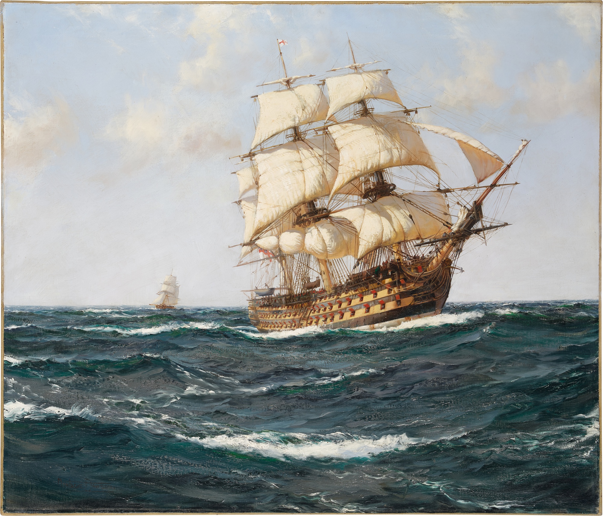 The Old Victory in Choppy Seas | 19th-Century Works of Art: Featuring ...