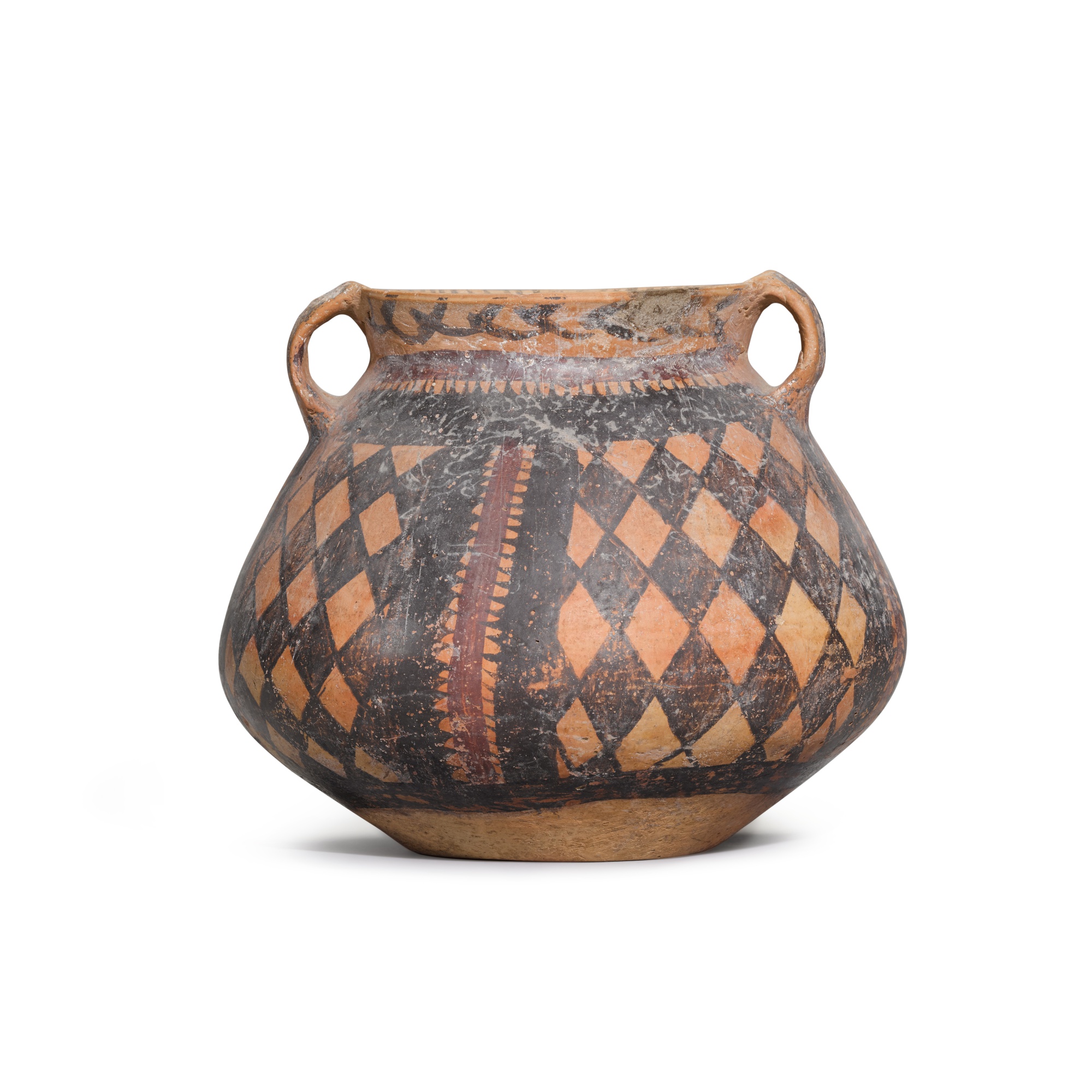 A small painted pottery jar, Neolithic period, Majiayao culture ...