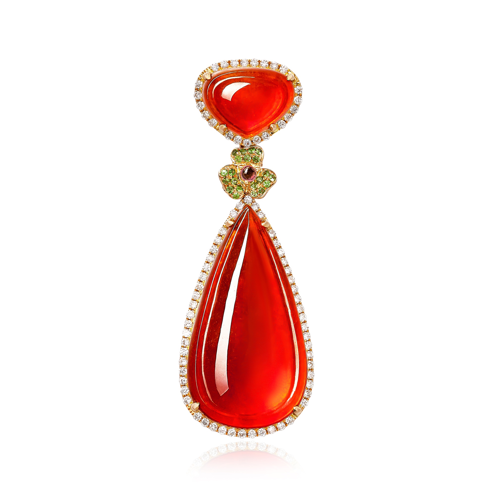 Jadeite, Diamond and Gem-Set Pendant | 天然翡翠 配 鑽石 及 寶石 掛墜 | Magnificent ...