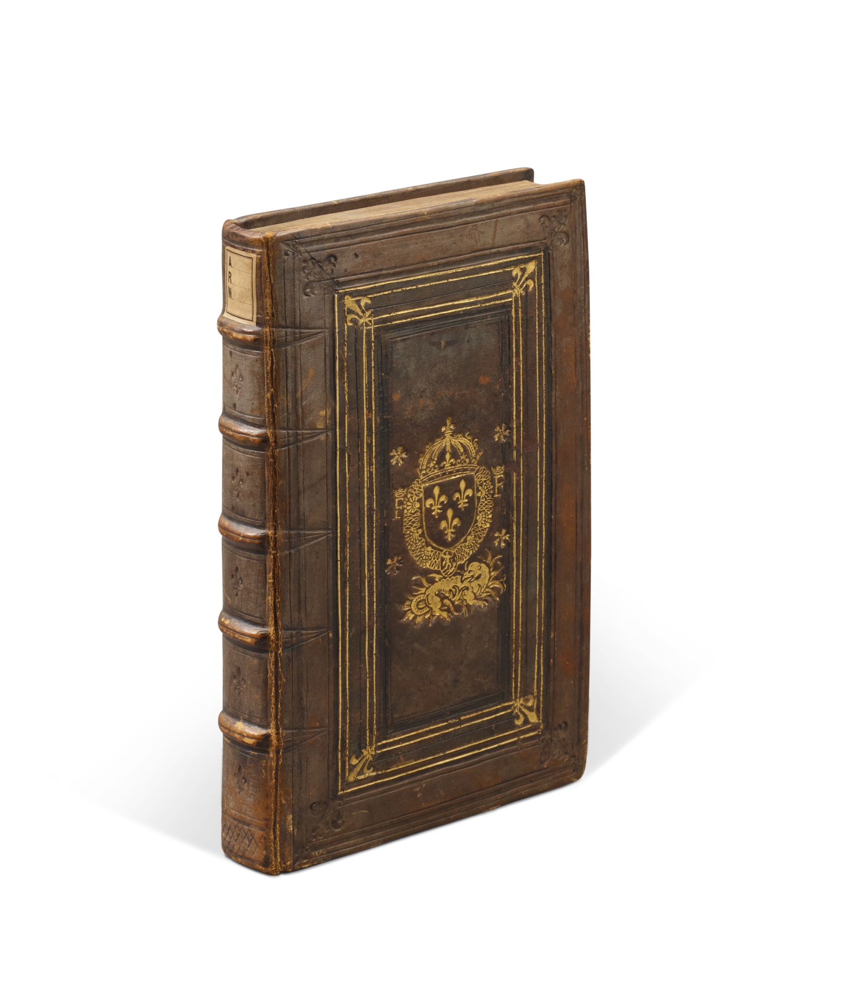 Curtius Rufus, Venice, Aldus, 1520, later calf with panels from a ...