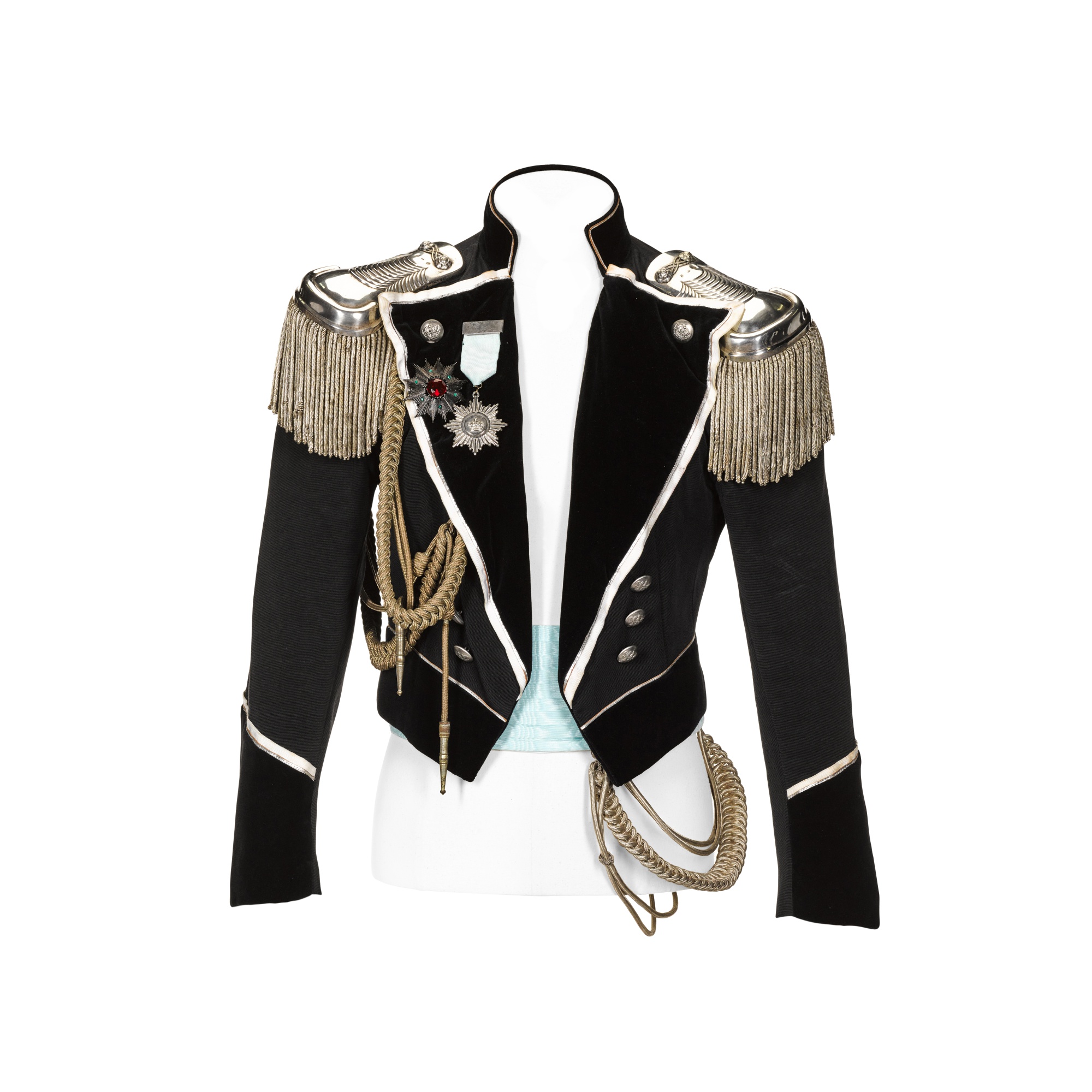 A lavish ceremonial military-style jacket created for Freddie Mercury's ...