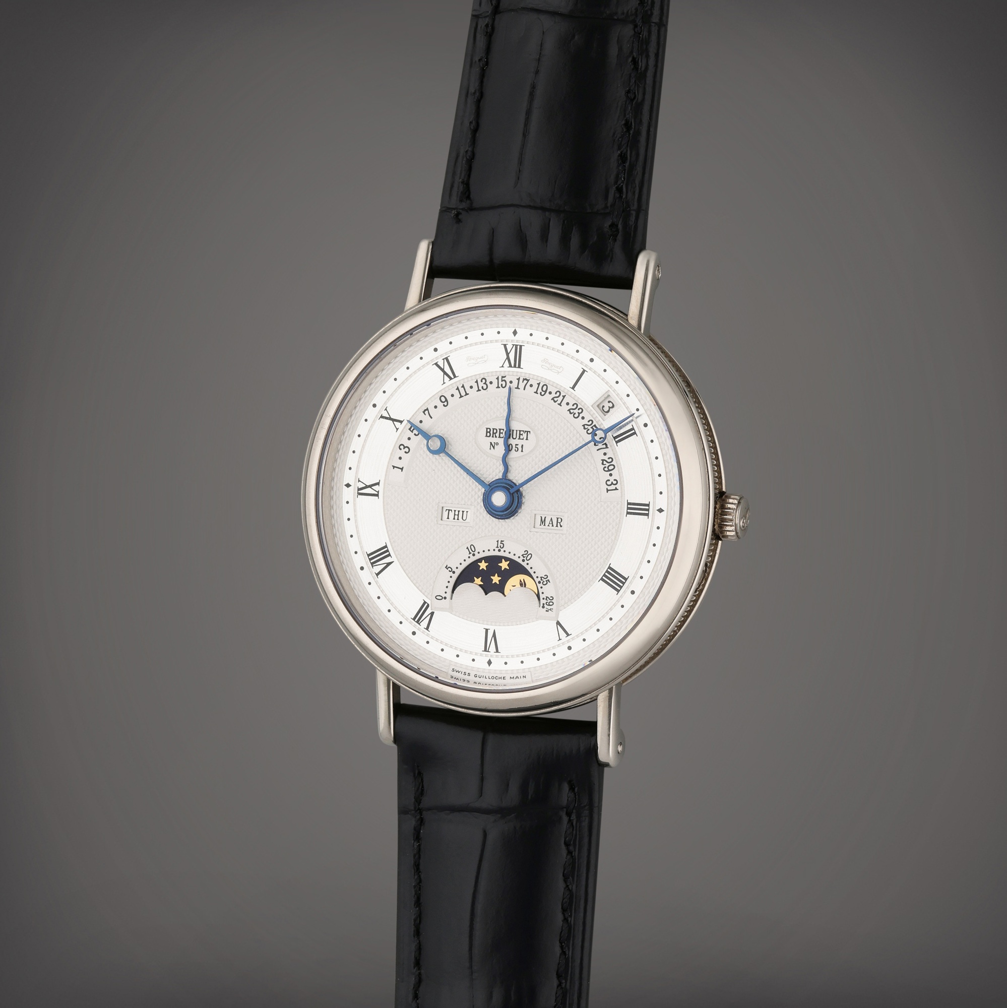 Reference 3787 Classique | A white gold perpetual calendar wristwatch ...