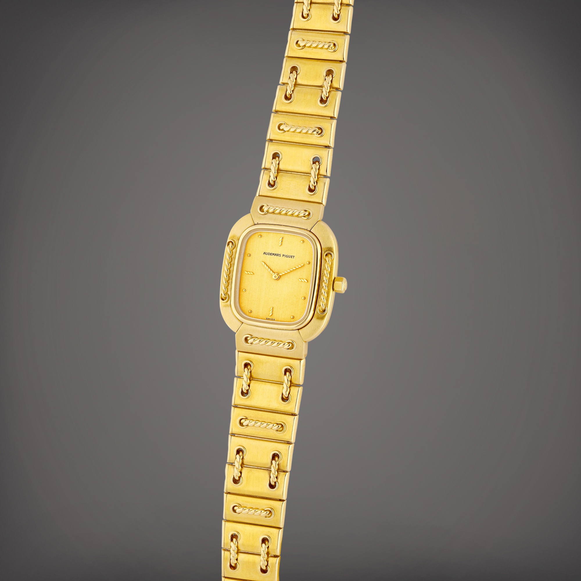 Rope | A yellow gold bracelet watch, Circa 1980 | 愛彼 | Rope | 黃金鏈帶腕錶，約 ...