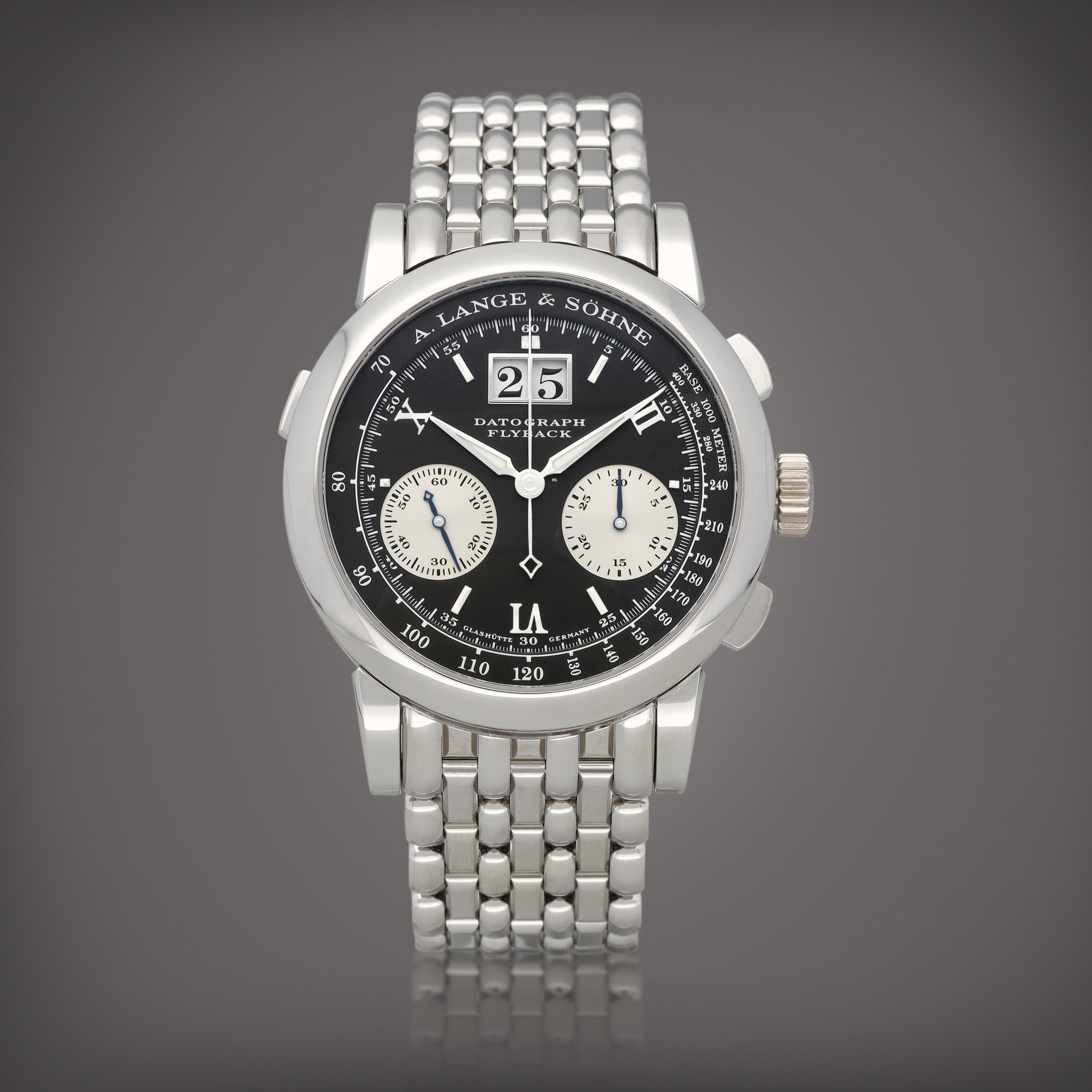 Datograph, Reference 403.035 A platinum flyback chronograph wristwatch ...