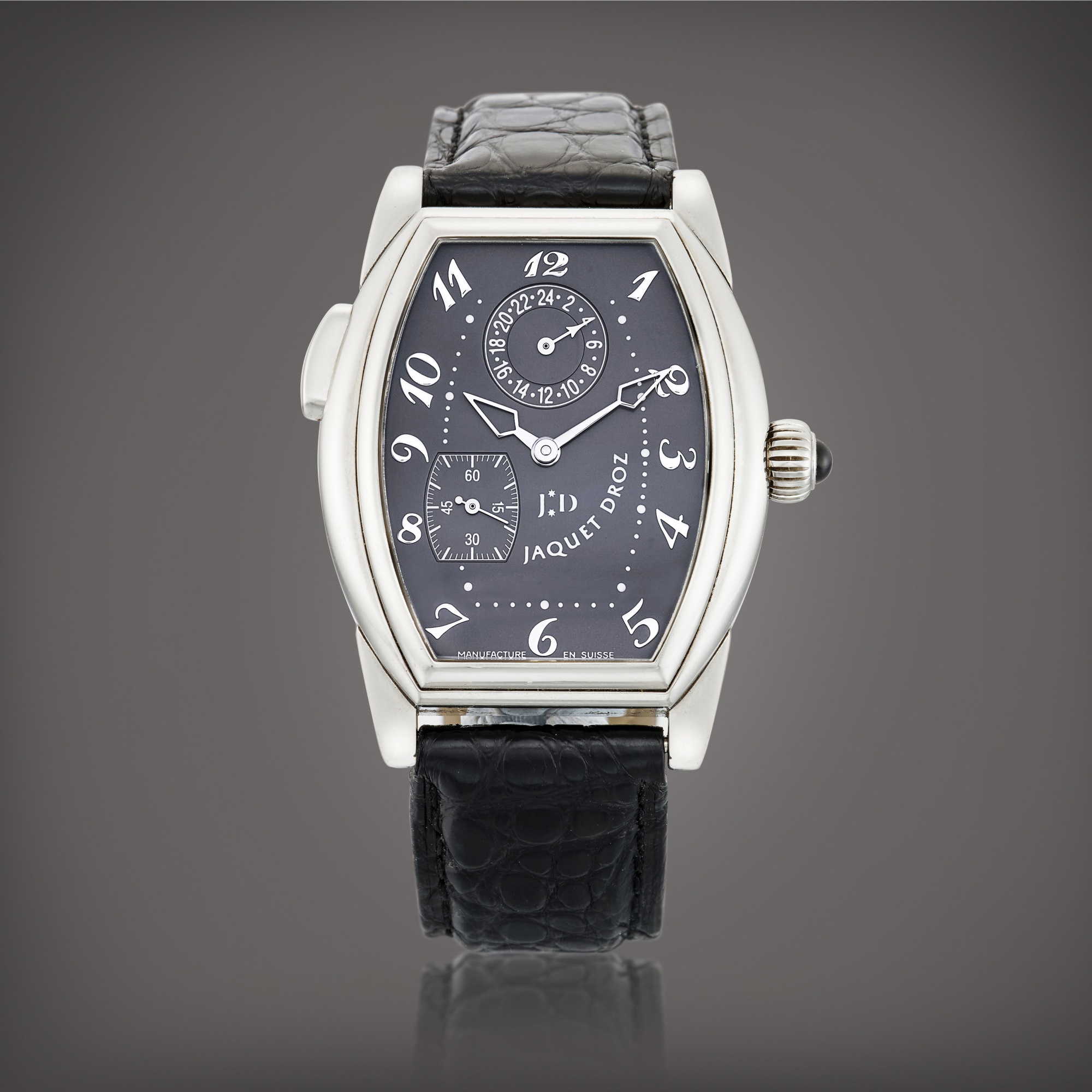 Tonneau GMT, Reference J001120112 | A stainless steel dual time zone ...